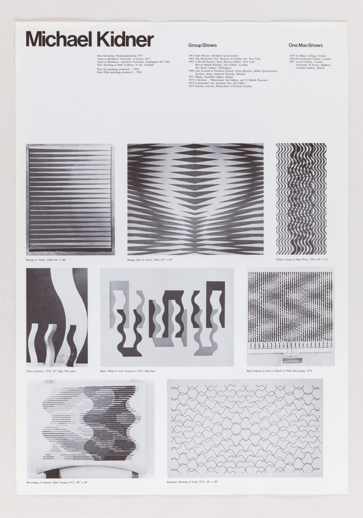 Michael Kidner, Original Vintage Poster, 1974 | Flowers Gallery