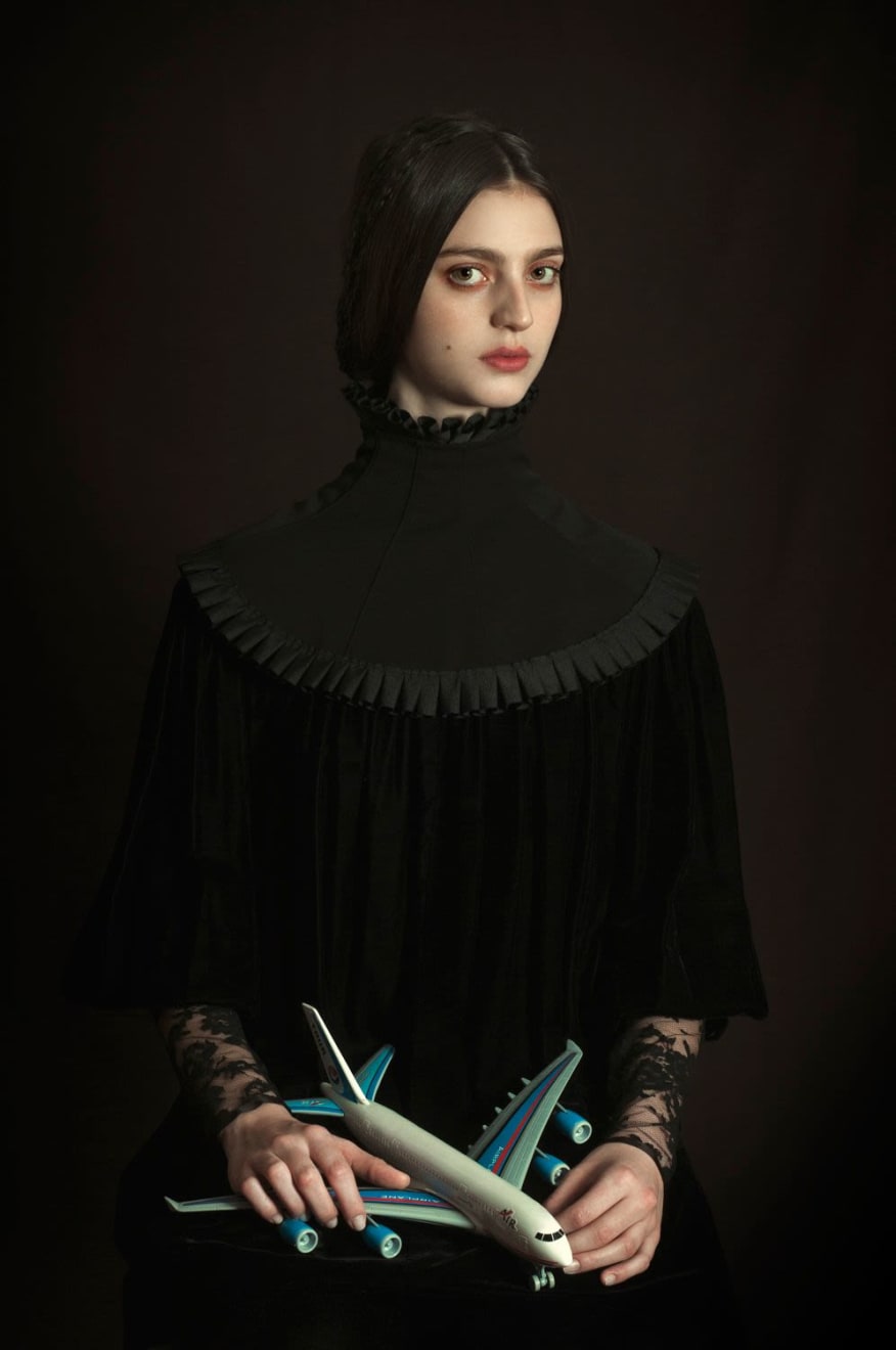 Romina Ressia, Girl Holding a Plastic Plane | Arusha Gallery