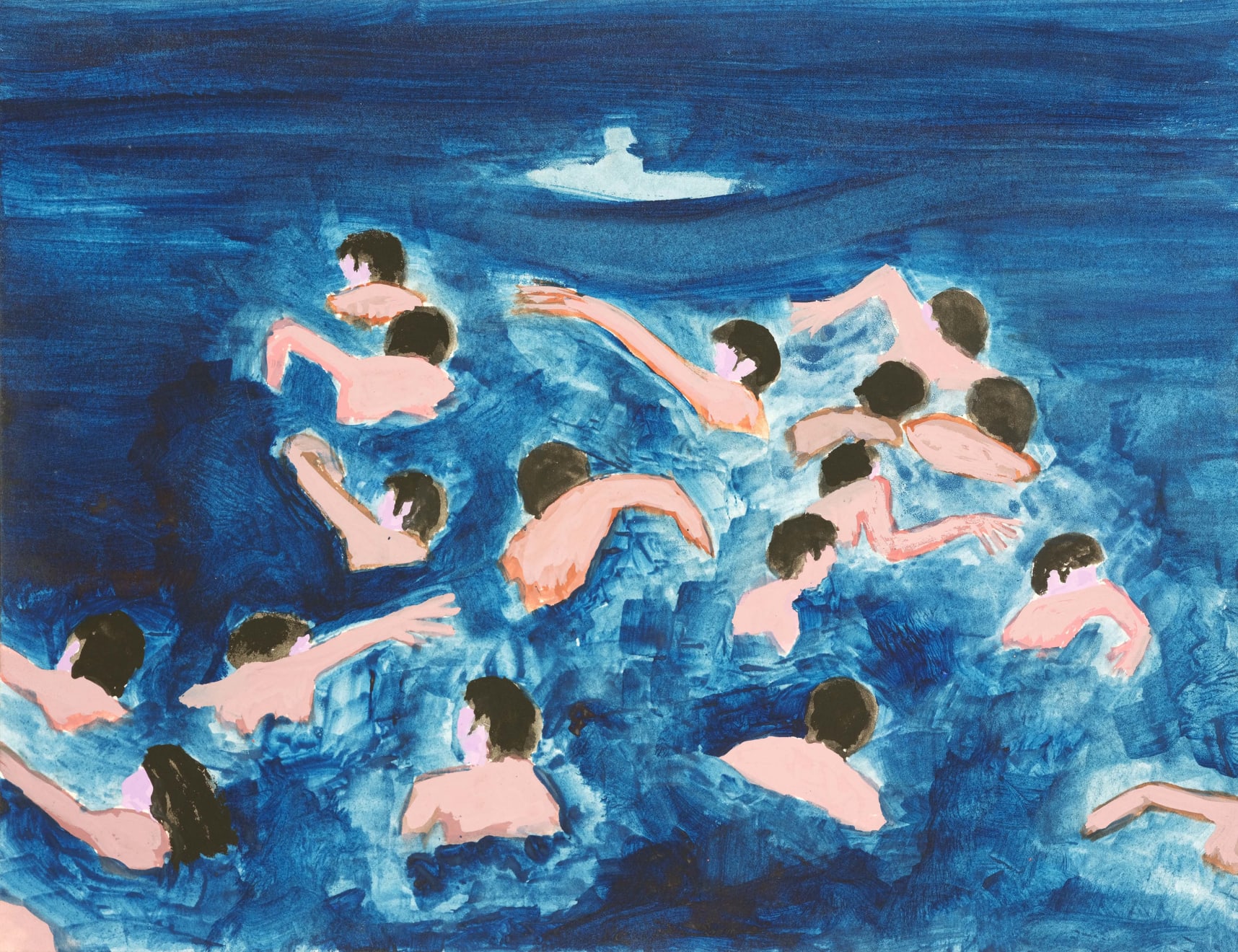 Sohrab Hura, Swimming lessons in Varanasi on winter mornings, 2023 ...