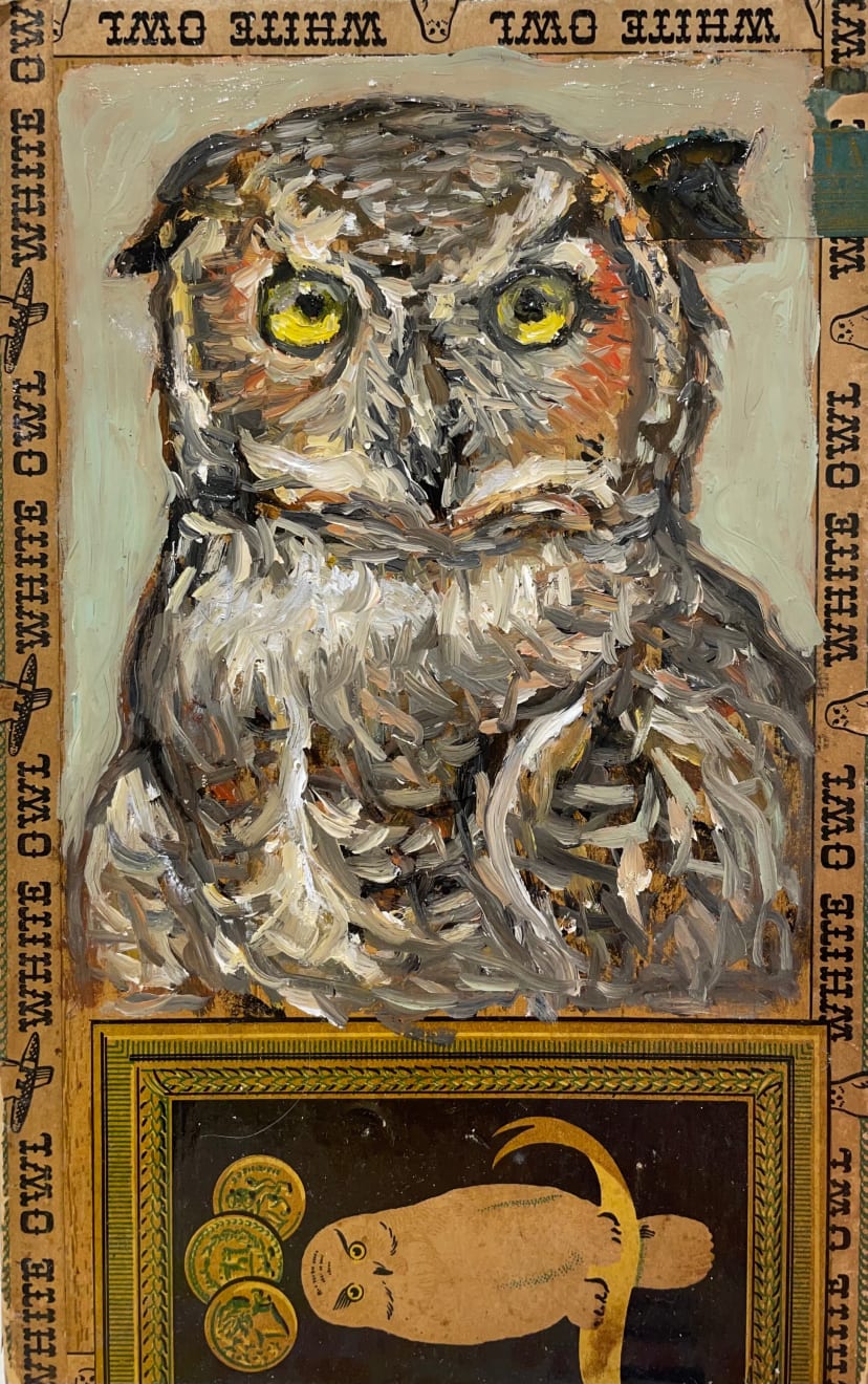 Ed Musante, Great Horned Owl/White Owl, 2021 | Maya Frodeman Gallery