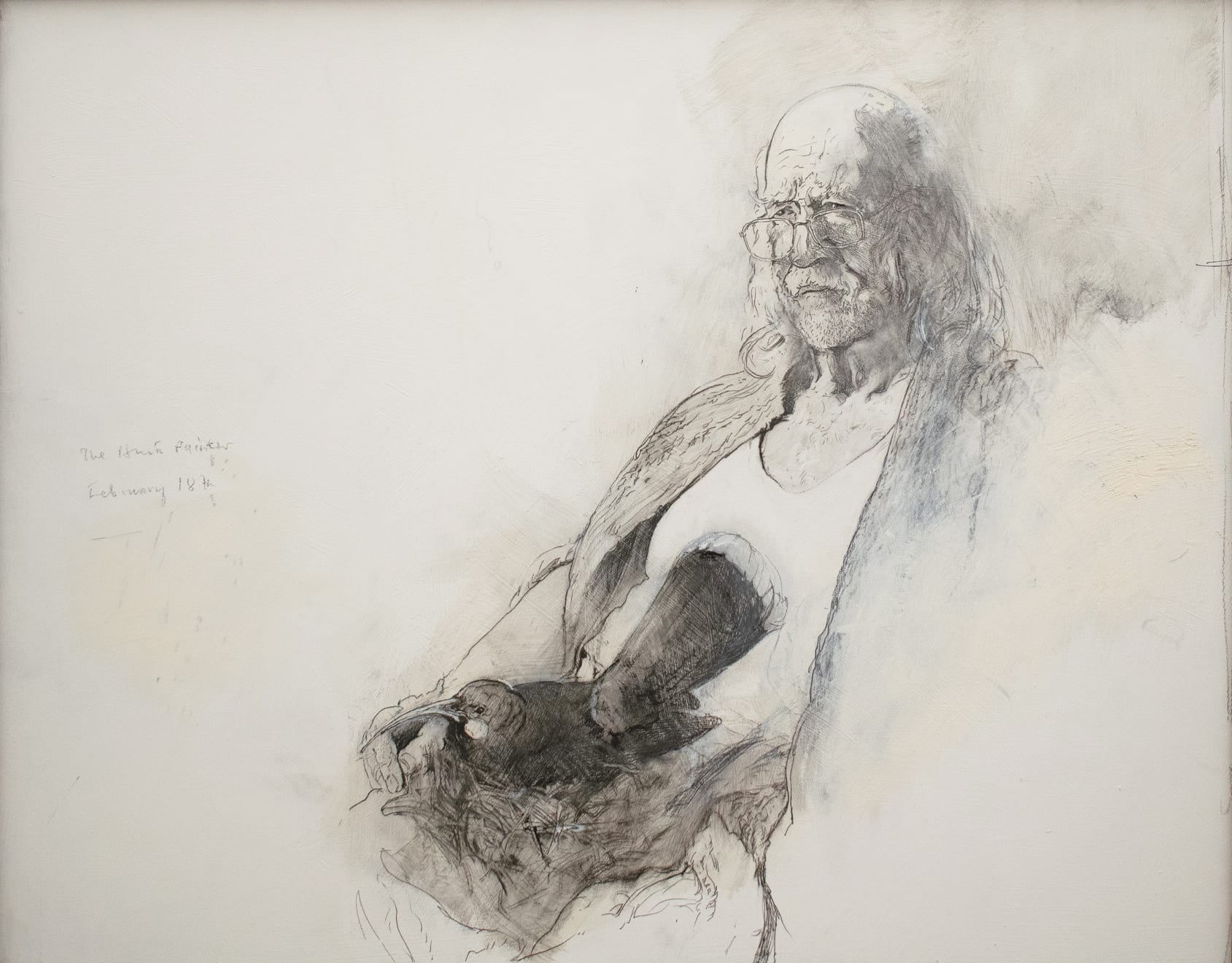 Ray Ching, The Huia Painter (Under-Drawing), 2024 | ARTIS Gallery