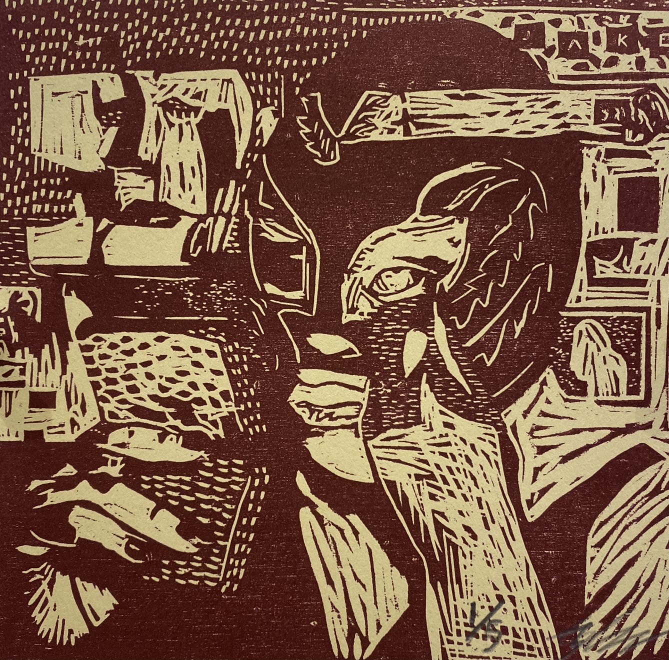 Jake Garfield, Jacob the Wrestler (study), 2021 | Eames Fine Art