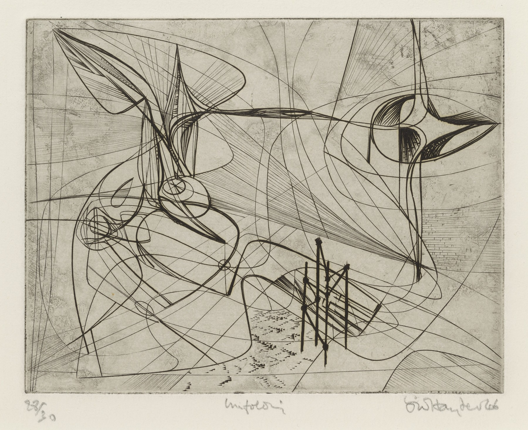 Stanley William Hayter, Unfolding, 1946 | The Redfern Gallery