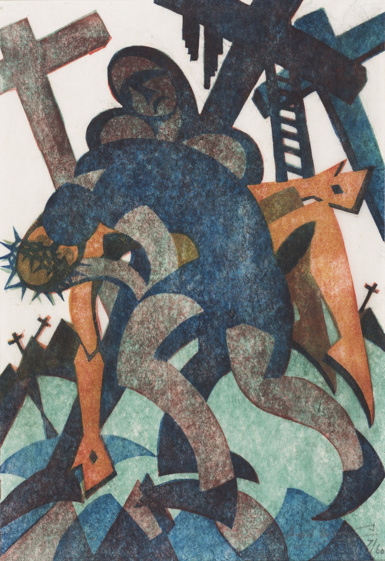 Sybil Andrews, Joseph and Nicodemus, 1932 | The Redfern Gallery
