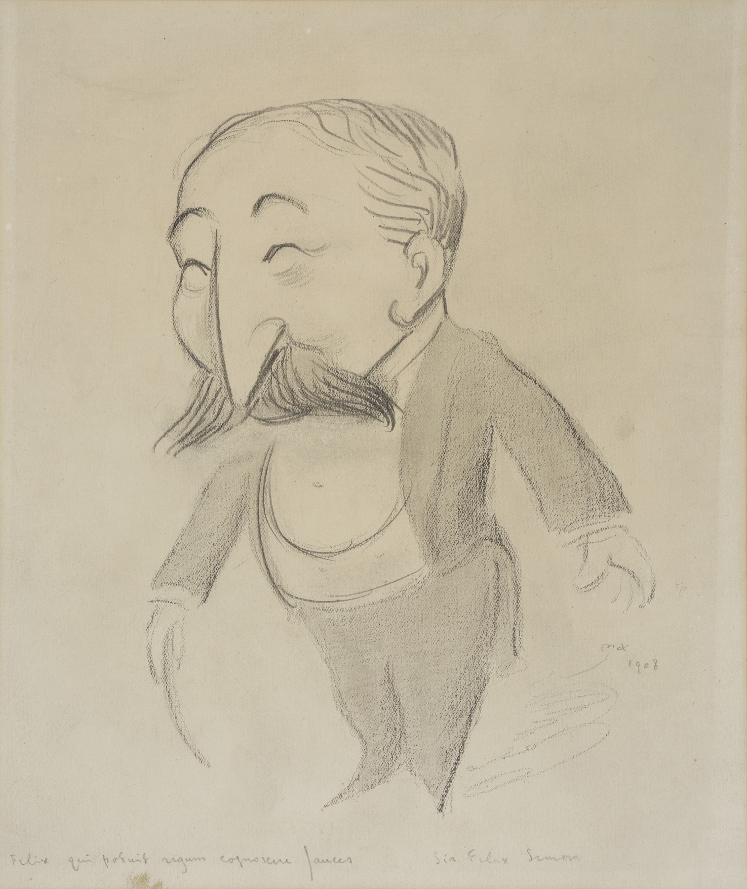 Max Beerbohm, Sir Felix Semon, 1908 | The Redfern Gallery