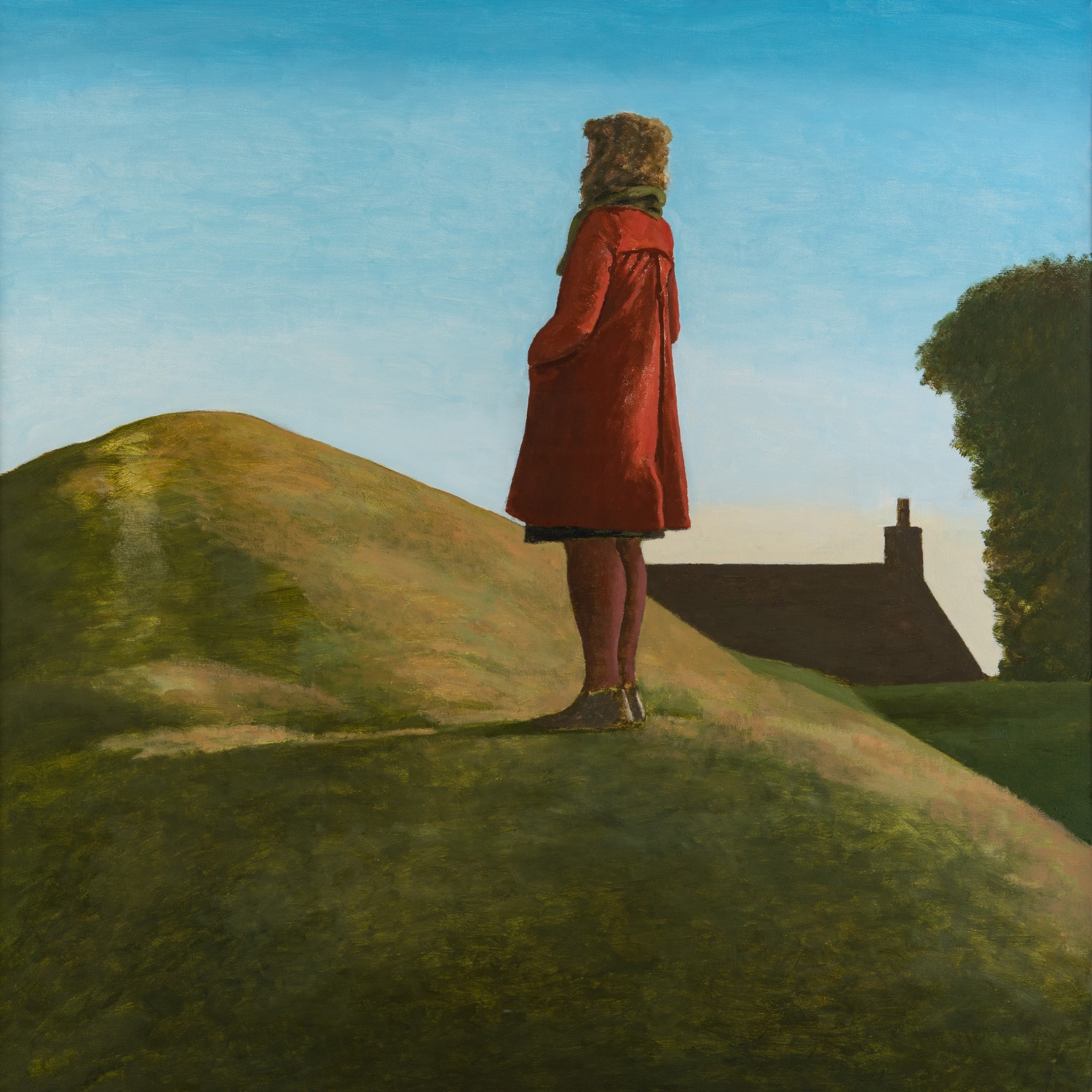 David Inshaw, Woman and Earthwork, 2012 | Paintings | The Redfern Gallery