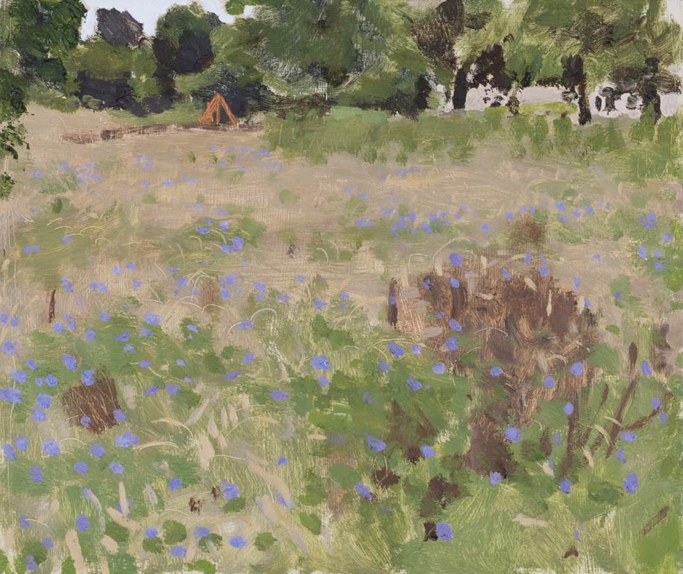 Danny Markey, Purple Flowers and Orange Swings, 2015 | Paintings | The ...