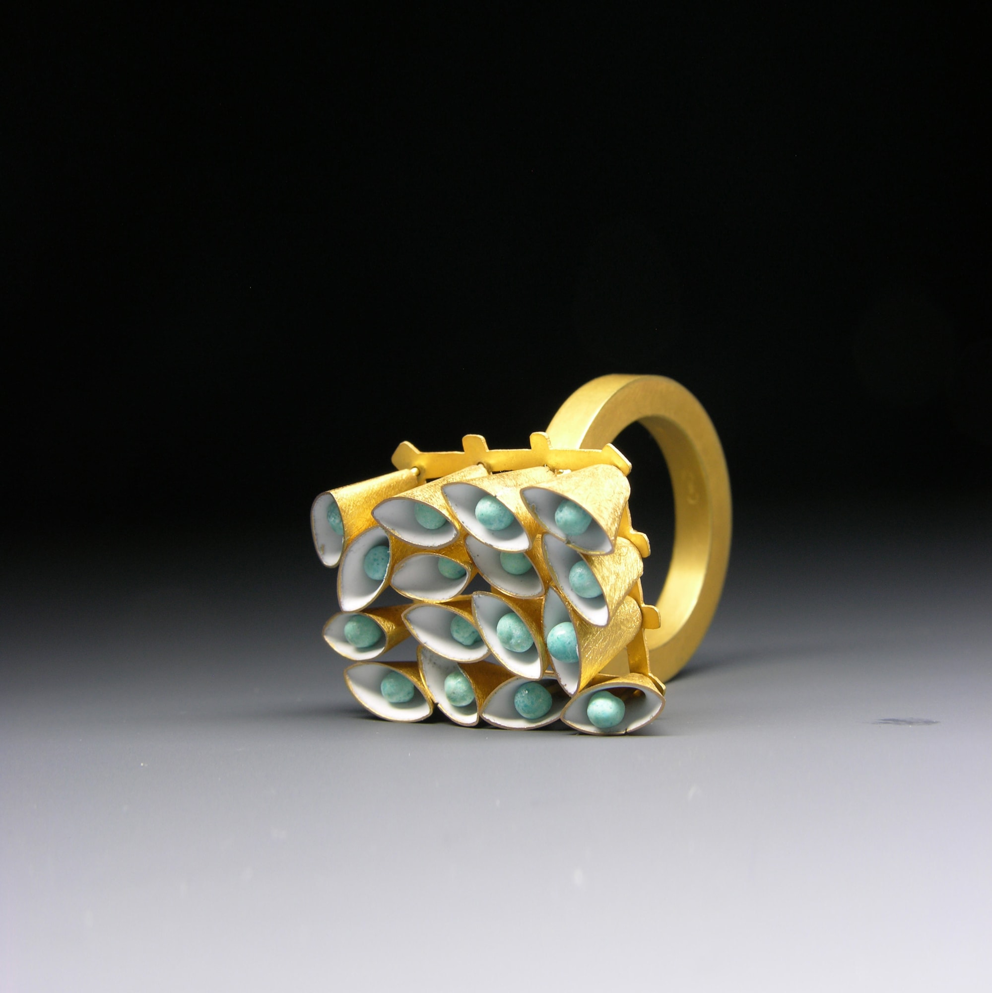 Jacqueline Ryan, Ring with Moveable Cones, 2011 | Adrian Sassoon