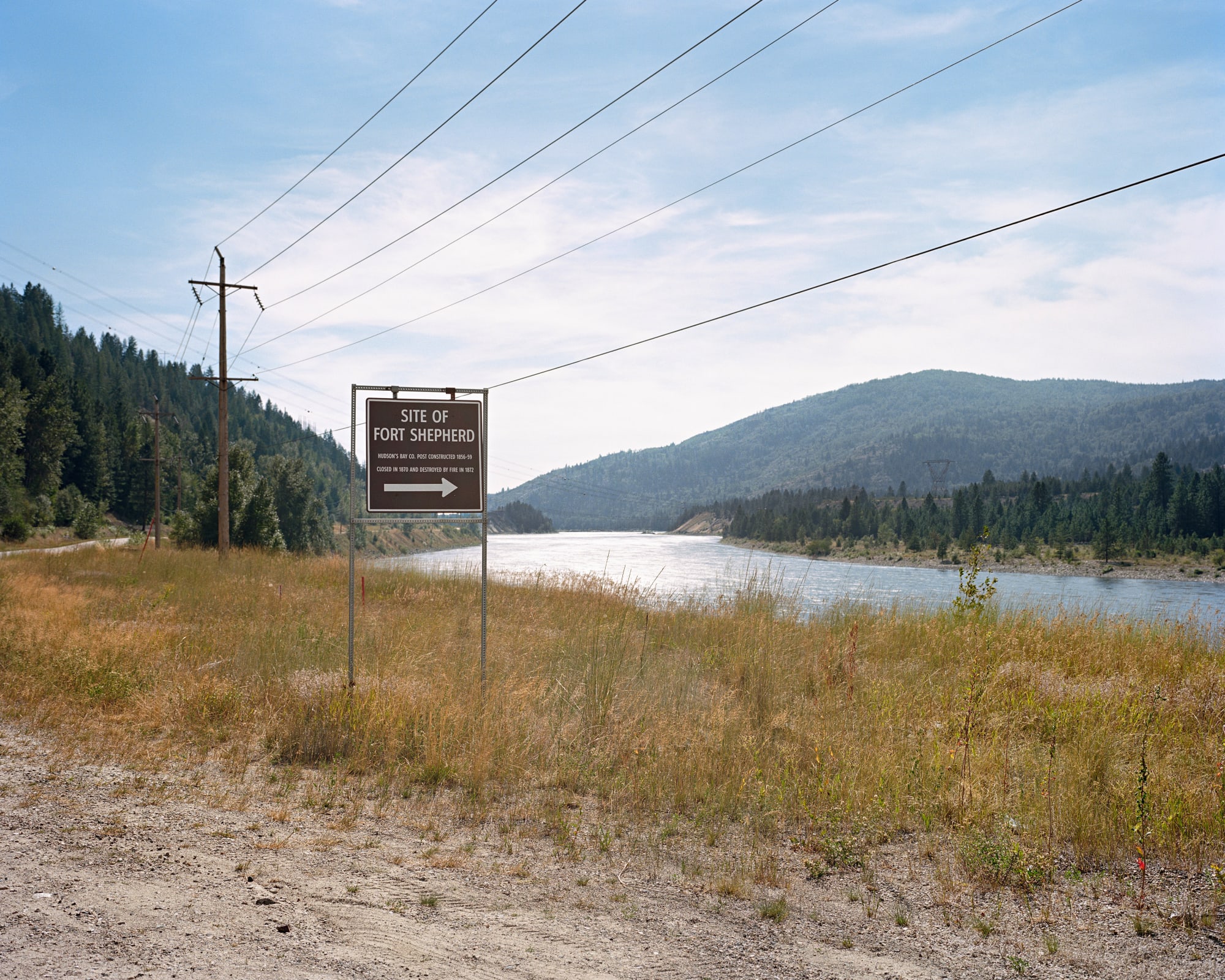 Garnet Dirksen, Site of Fort Shepherd sign, Ktunaxa, Sinixt, Syilx, and ...