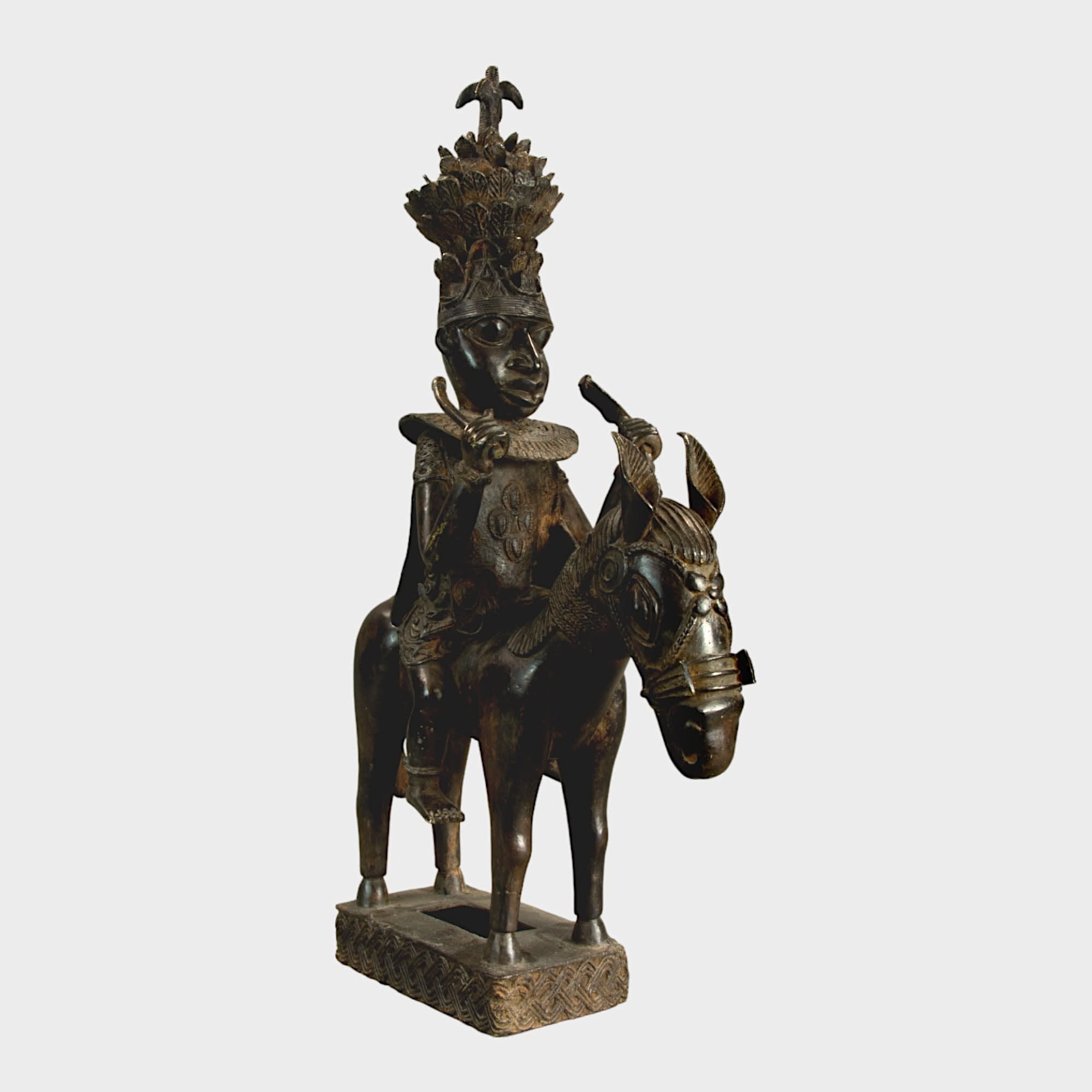 Benin Equestrian Sculpture of an Oba or a Foreign Ruler, Early ...