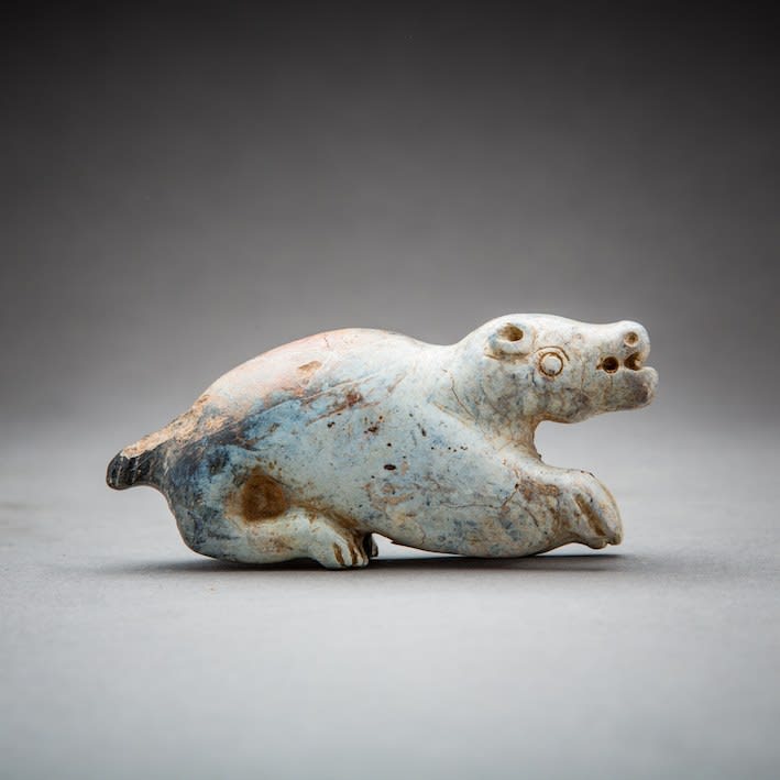 Neolithic period dickite zoomorphic figurine, 5000 BCE - 4000 BCE ...