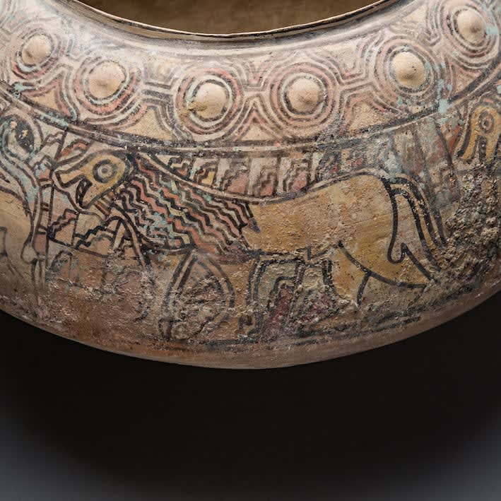 Large Terracotta Vessel with Lion Motifs, 3000 BCE - 2000 BCE | Barakat ...