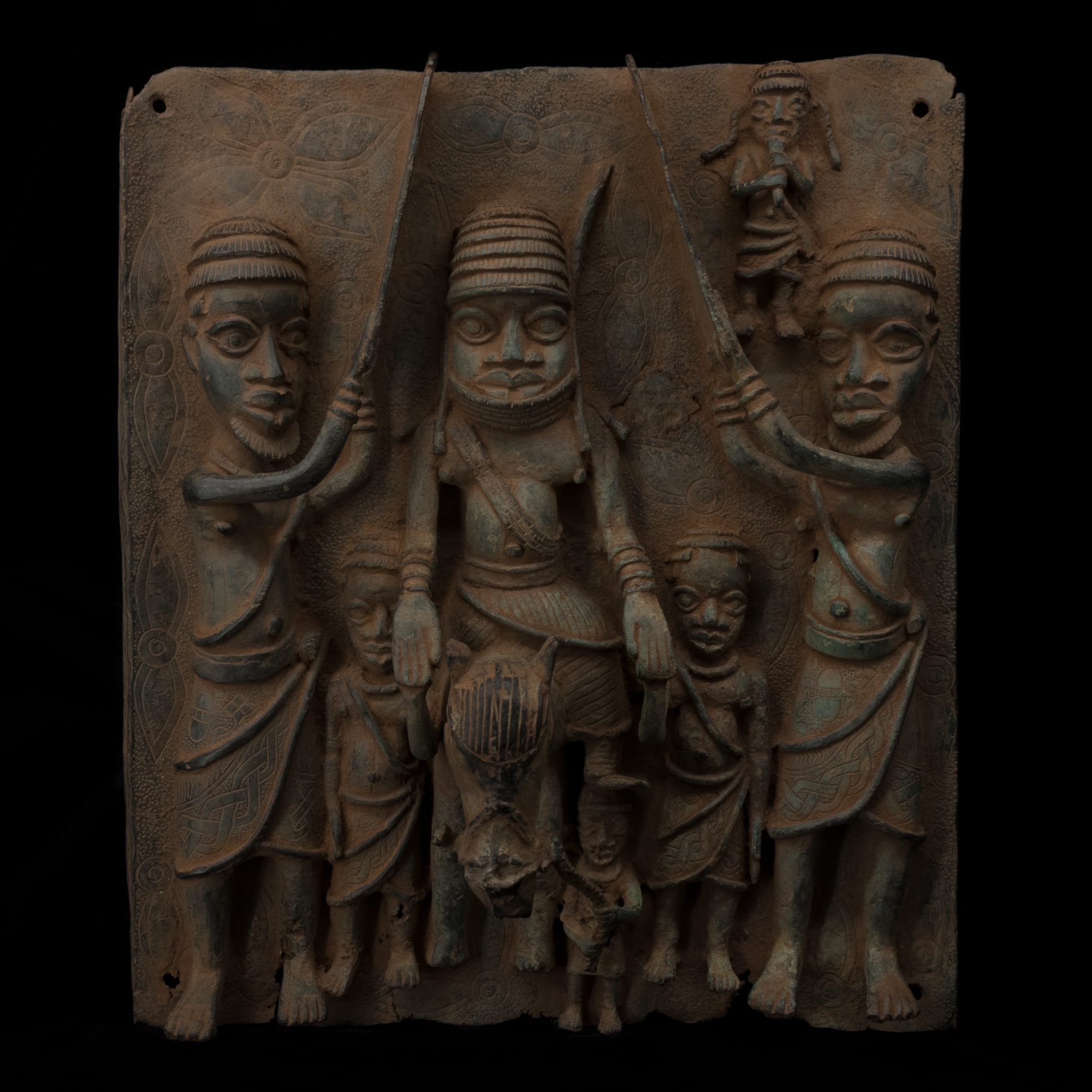 Benin Plaque Depicting an Oba and Attendants, 19th Century CE | Barakat ...