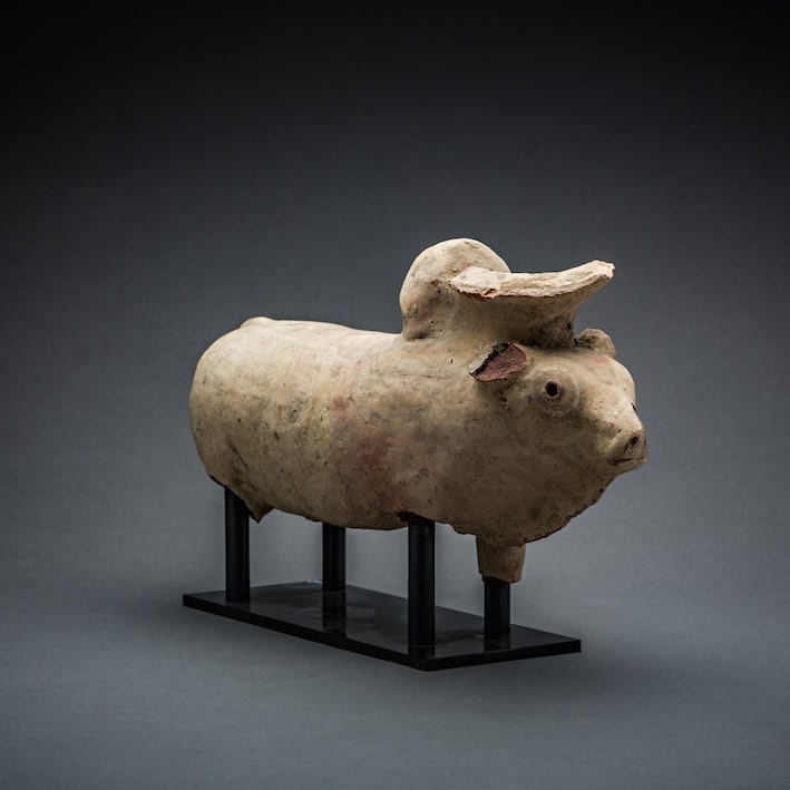 Indus Valley Slip-Painted Terracotta Figure of a Zebu Bull, 2800 BCE ...