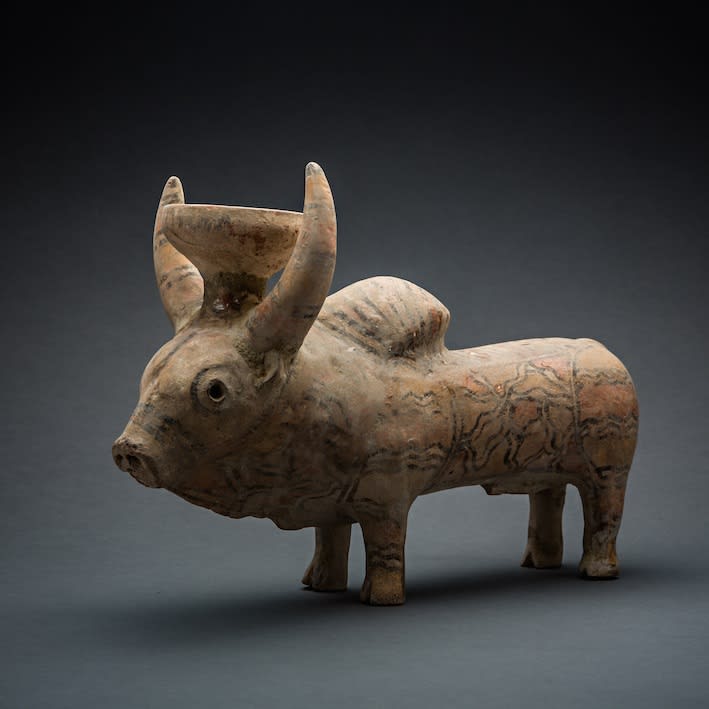 Indus-Valley Slip-Painted Terracotta Sculpture of a Bull, 2800 BCE ...