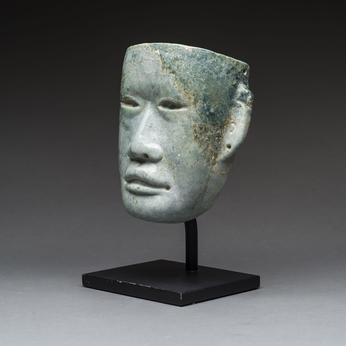 Olmec Pesquero Style Jade Mask, 900 BCE - 500 BCE | Barakat Gallery
