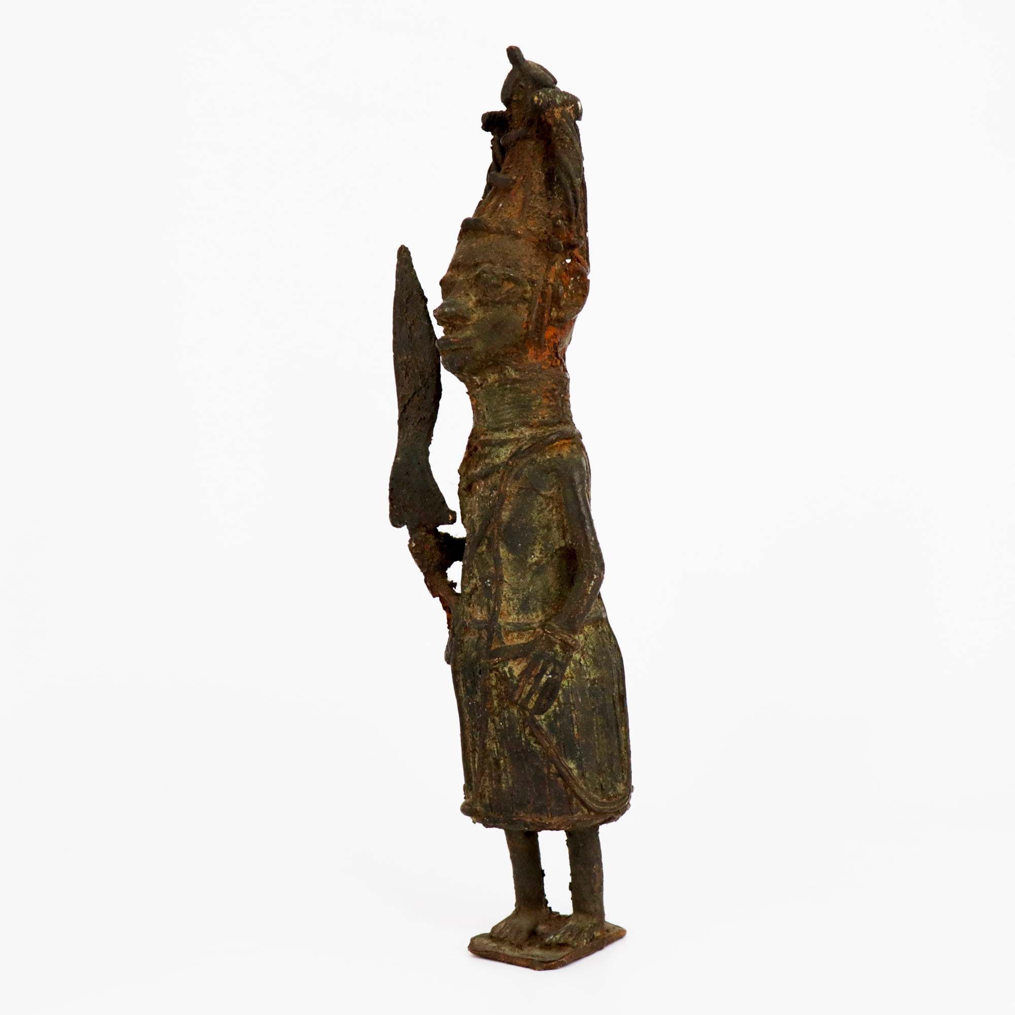 Benin Figure of an Oba, with Ceremonial Sword (Eben), Eighteenth or ...