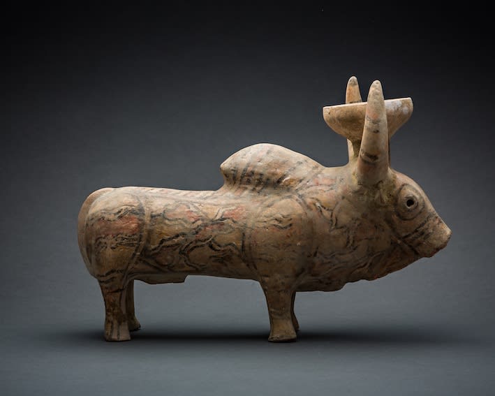 Indus-Valley Slip-Painted Terracotta Sculpture of a Bull, 2800 BCE ...