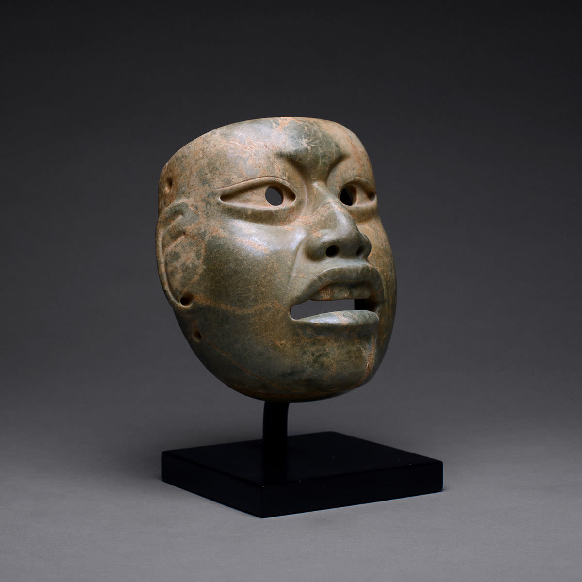 Olmec Jade Mask, 1200 BCE - 500 BCE | Barakat Gallery