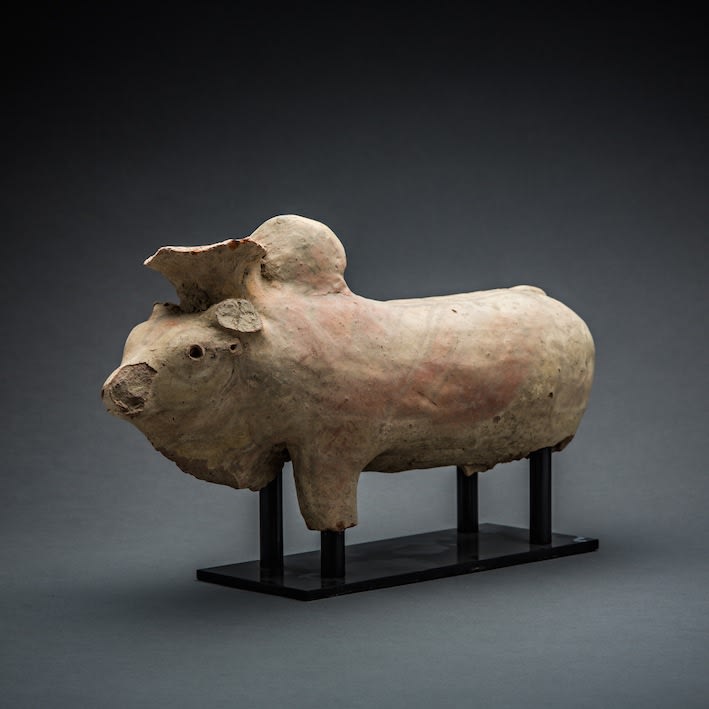 Indus Valley Slip-Painted Terracotta Figure of a Zebu Bull, 2800 BCE ...