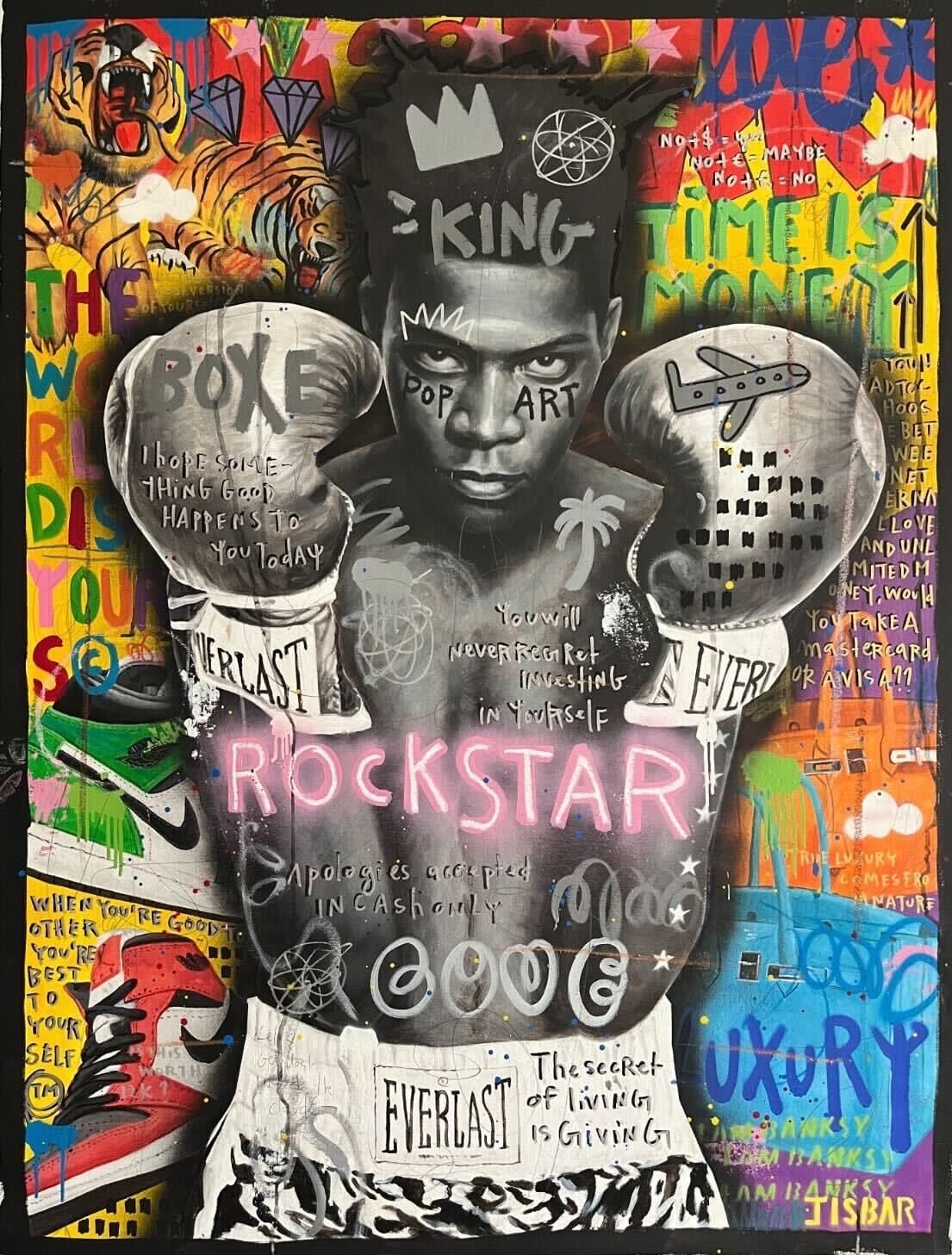 Jisbar, Boxing+Tiger+Basquiat, 2023 | Carousel Fine Art