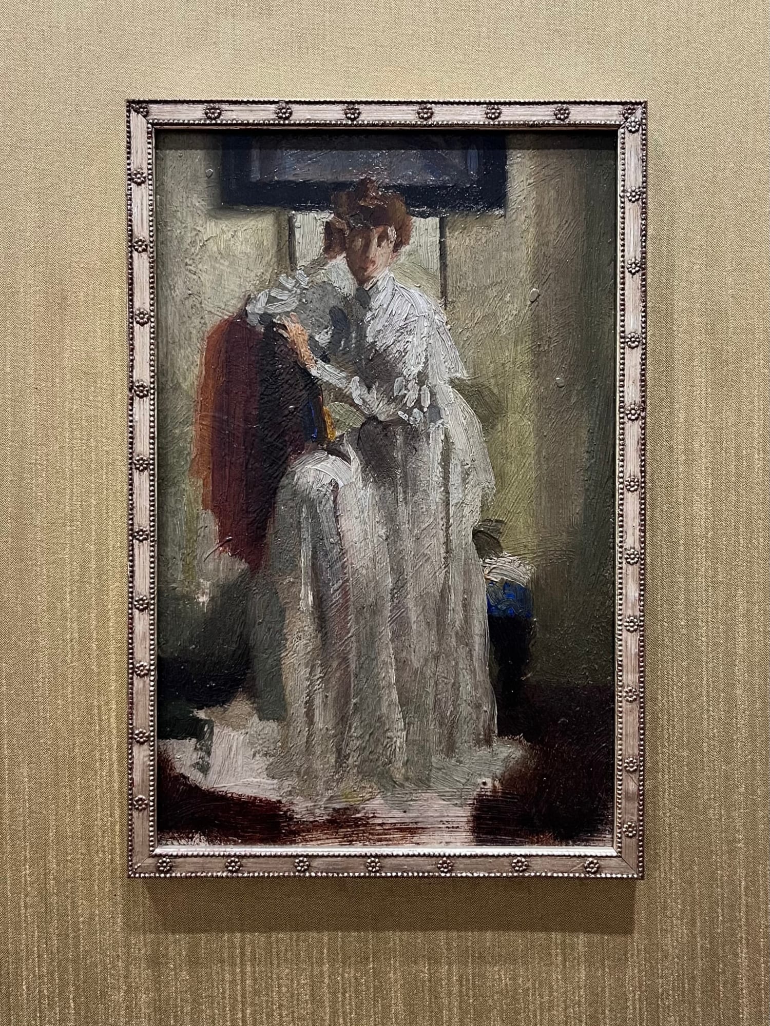 Pierre Adolphe Valette, Gabriella Seated in a White Dress ...