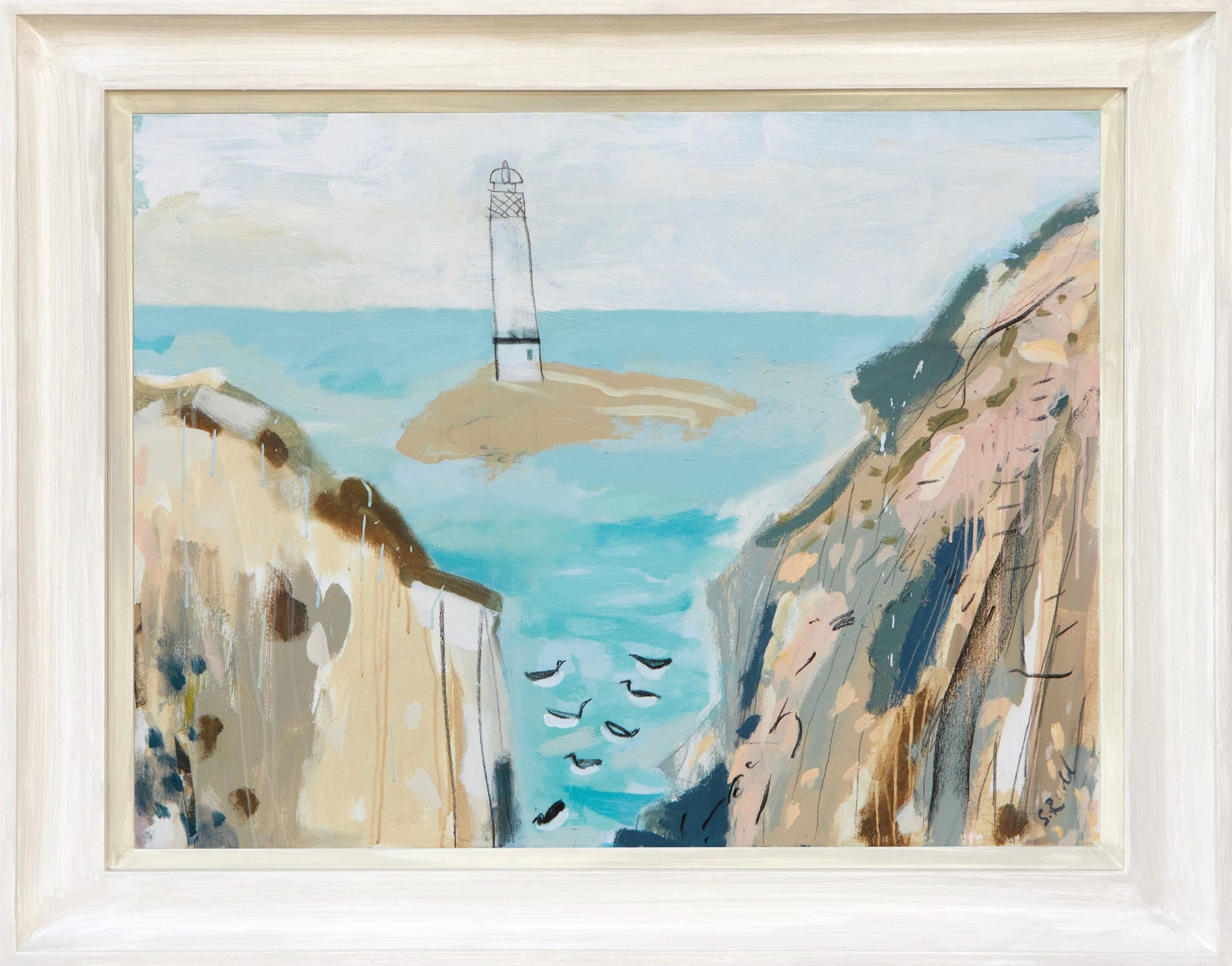 Sam Rudd, Guillemot Birds by the Cliffs (Hungerford Gallery) | Cricket ...
