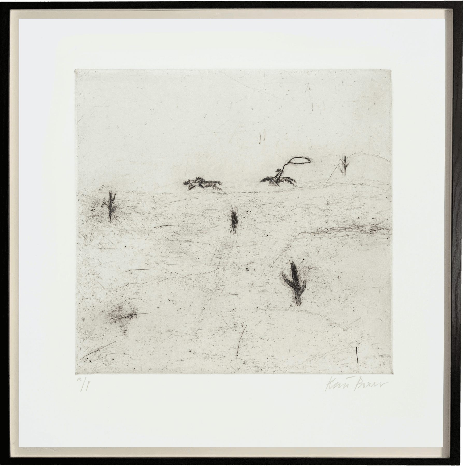 Kate Boxer, Cowboy Chase (Unframed) | Cricket Fine Art