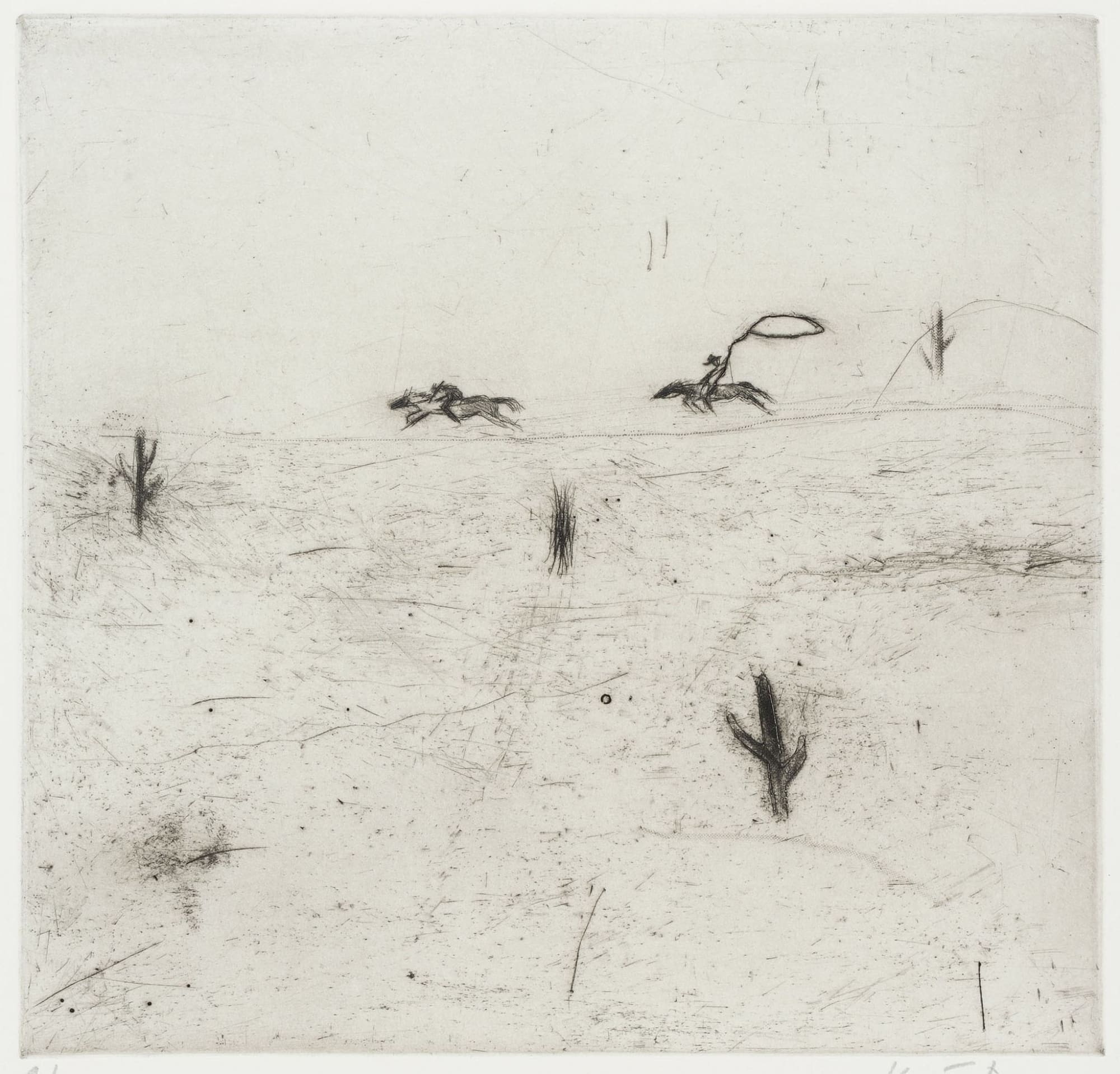 Kate Boxer, Cowboy Chase (Unframed) | Cricket Fine Art