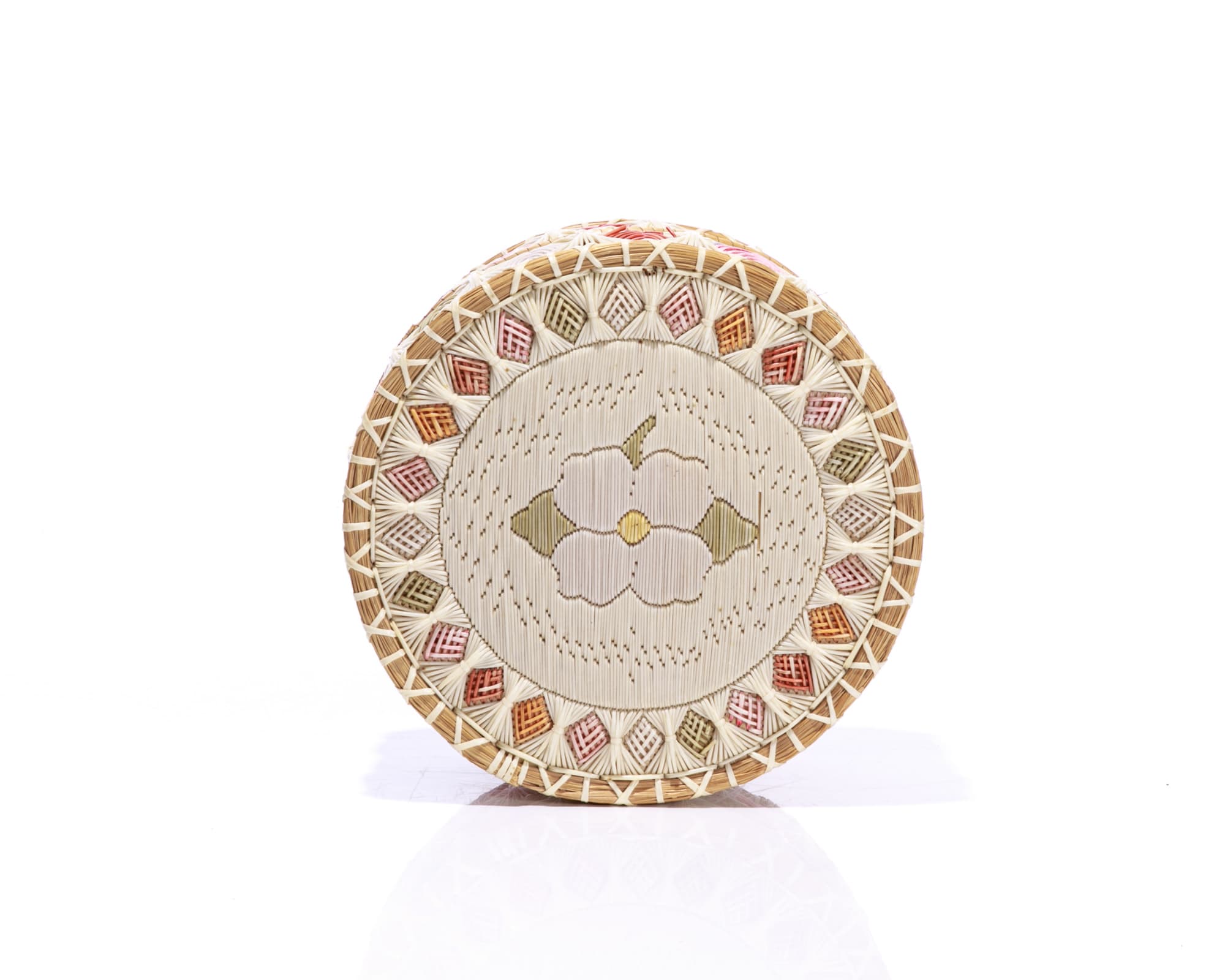 UNIDENTIFIED ARTIST, ANISHINAABE (OJIBWA), Circular Quill Box, early ...