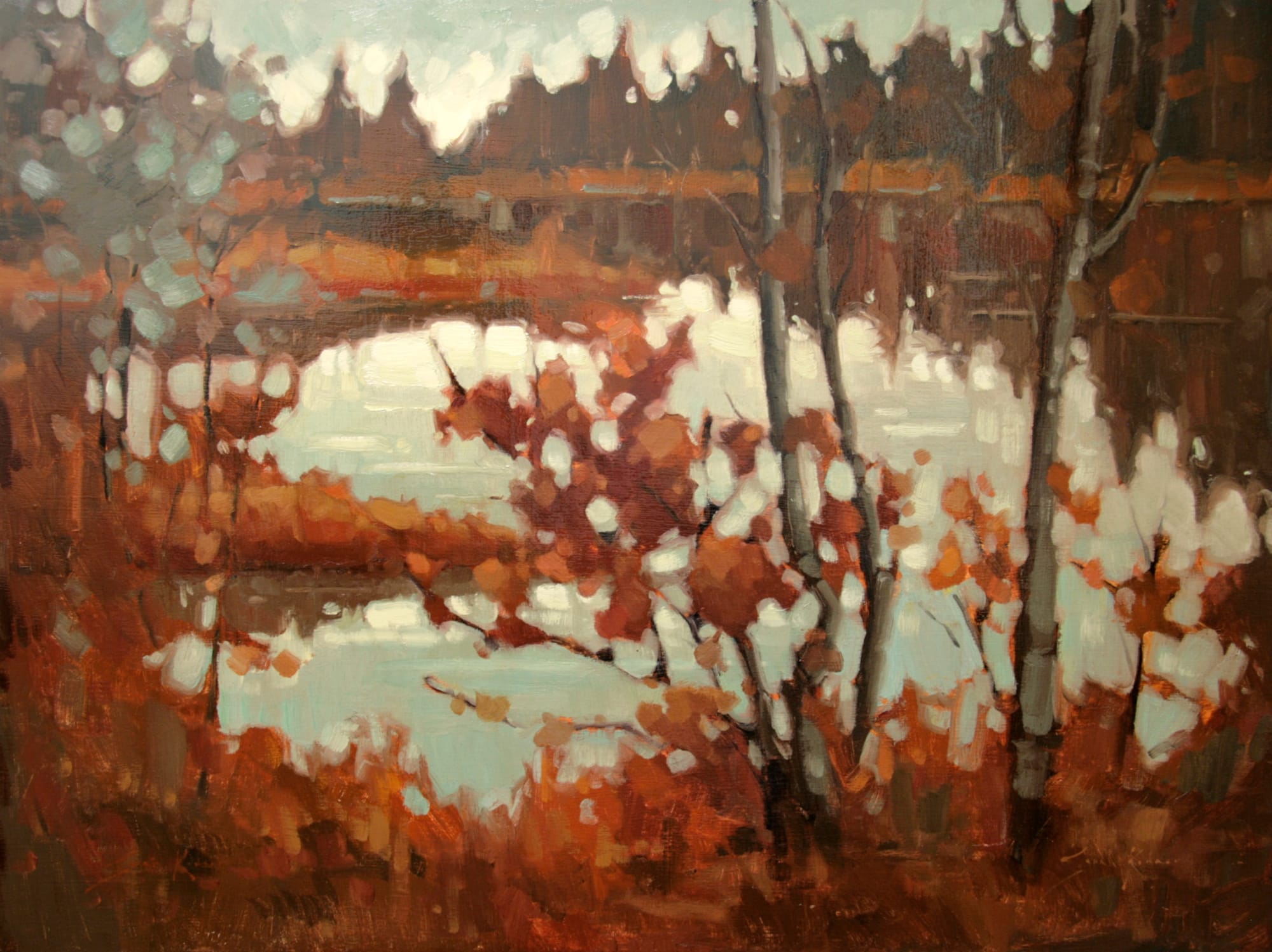 Sarah Kidner, Autumn Pond | Gibson Fine Art Ltd.