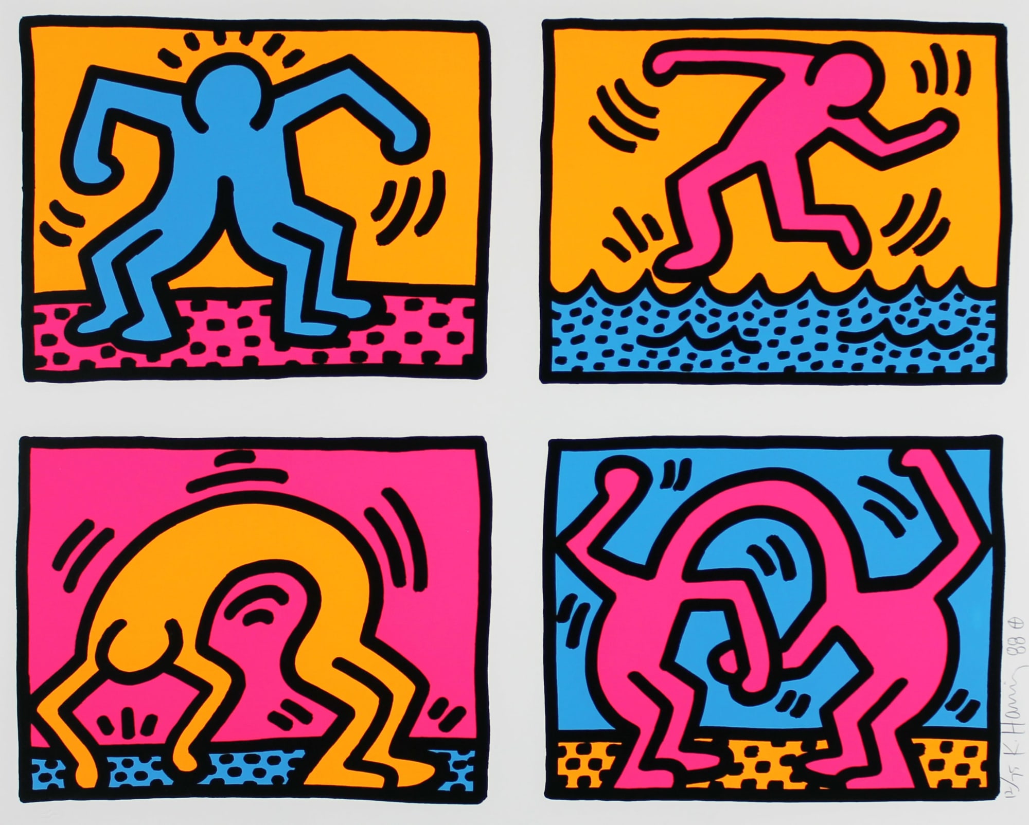 Keith Haring, Pop Shop Quad II, 1988 | Gormleys Gallery