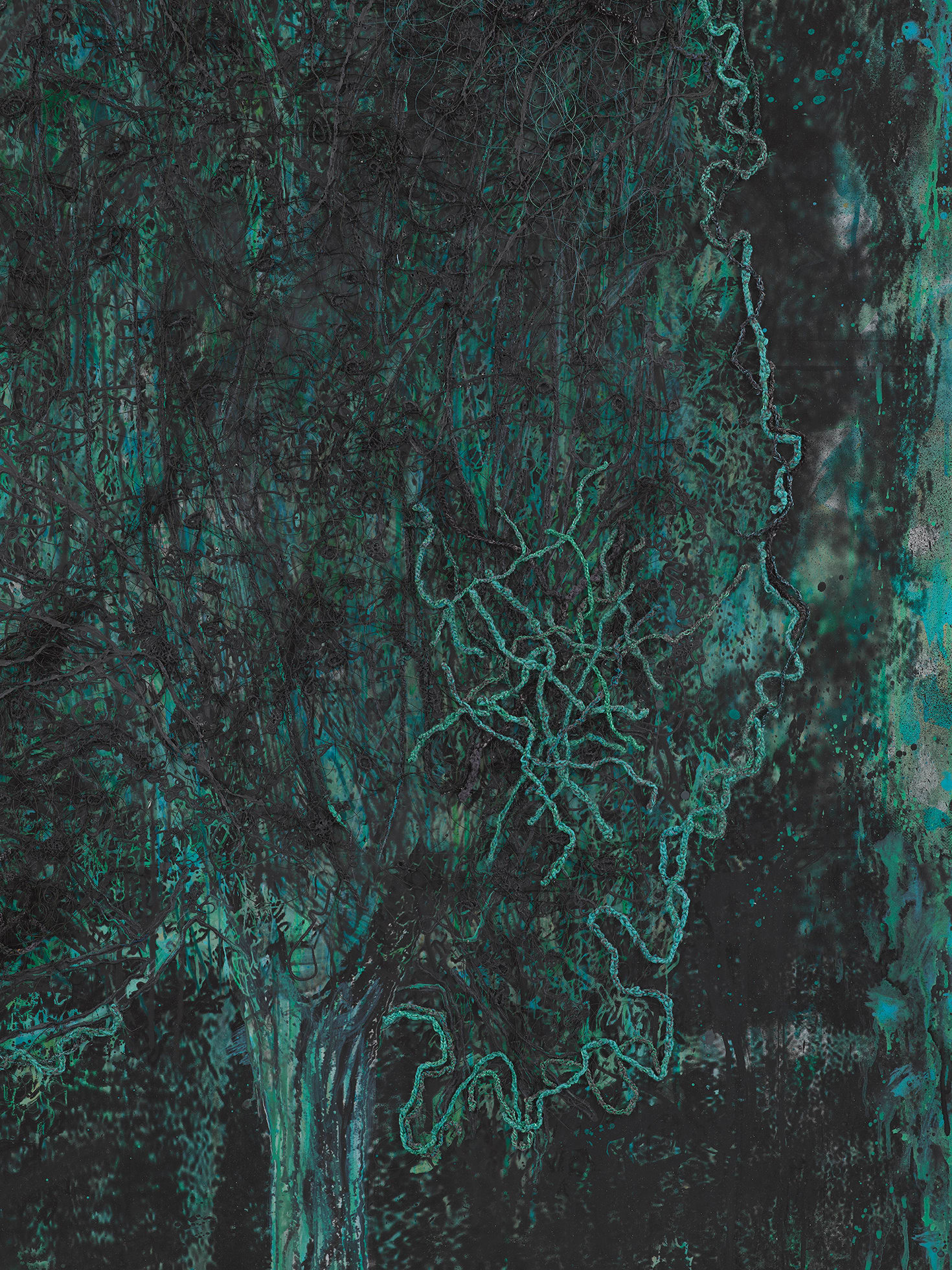 Michael Raedecker, space, 2024 | GRIMM