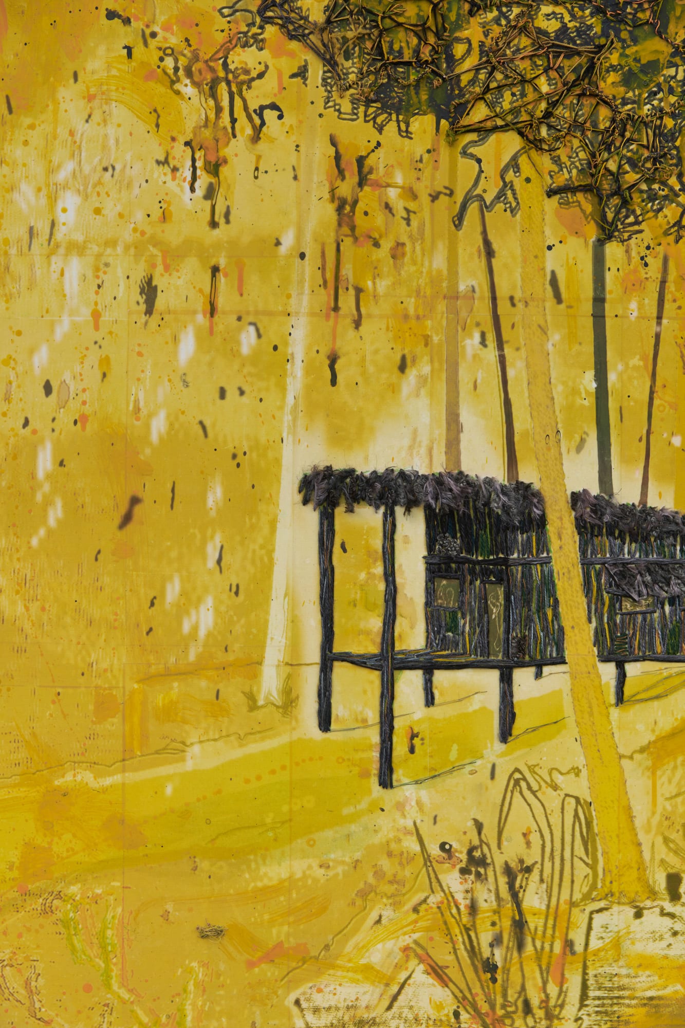 Michael Raedecker, welt am draht, 2022-2023 | GRIMM