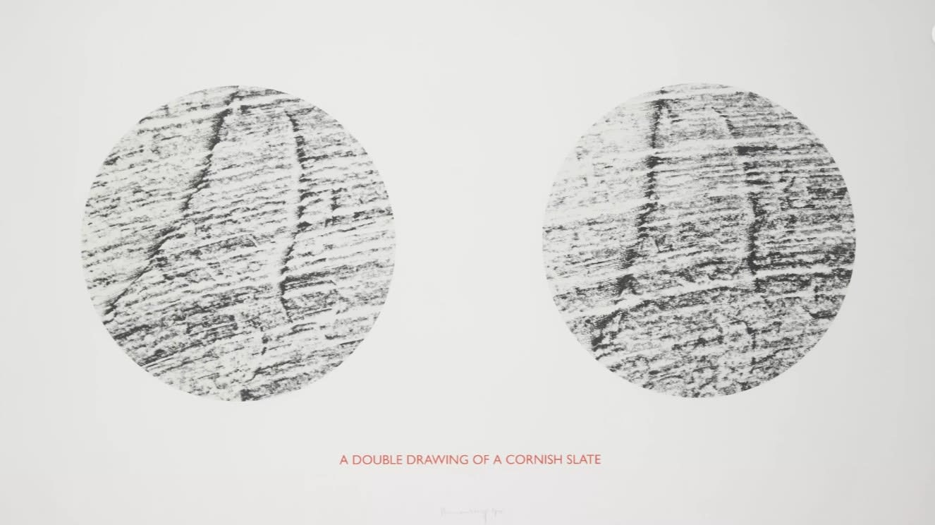 Richard Long, A Double Drawing of a Cornish Slate, 1995 | Hidden Gallery