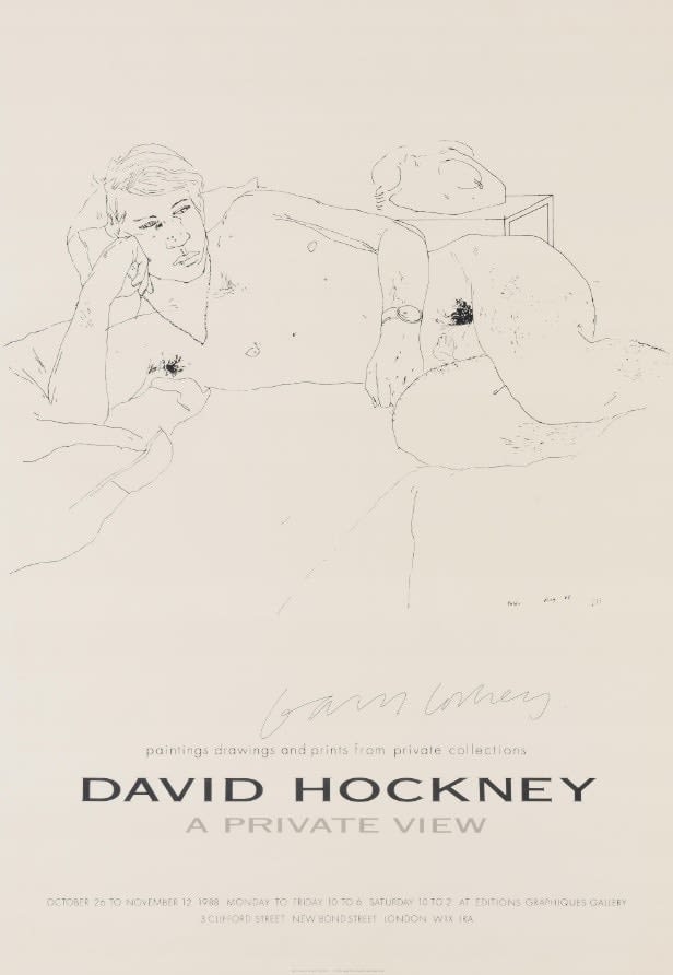 David Hockney, Hand-signed - David Hockney: A Private View, 1988 ...