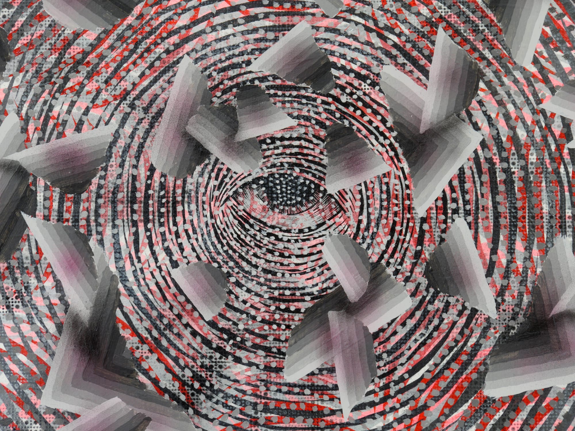 Andrew Schoultz, Exploding Eye, Broken Pattern, 2016/2017 | Hosfelt Gallery