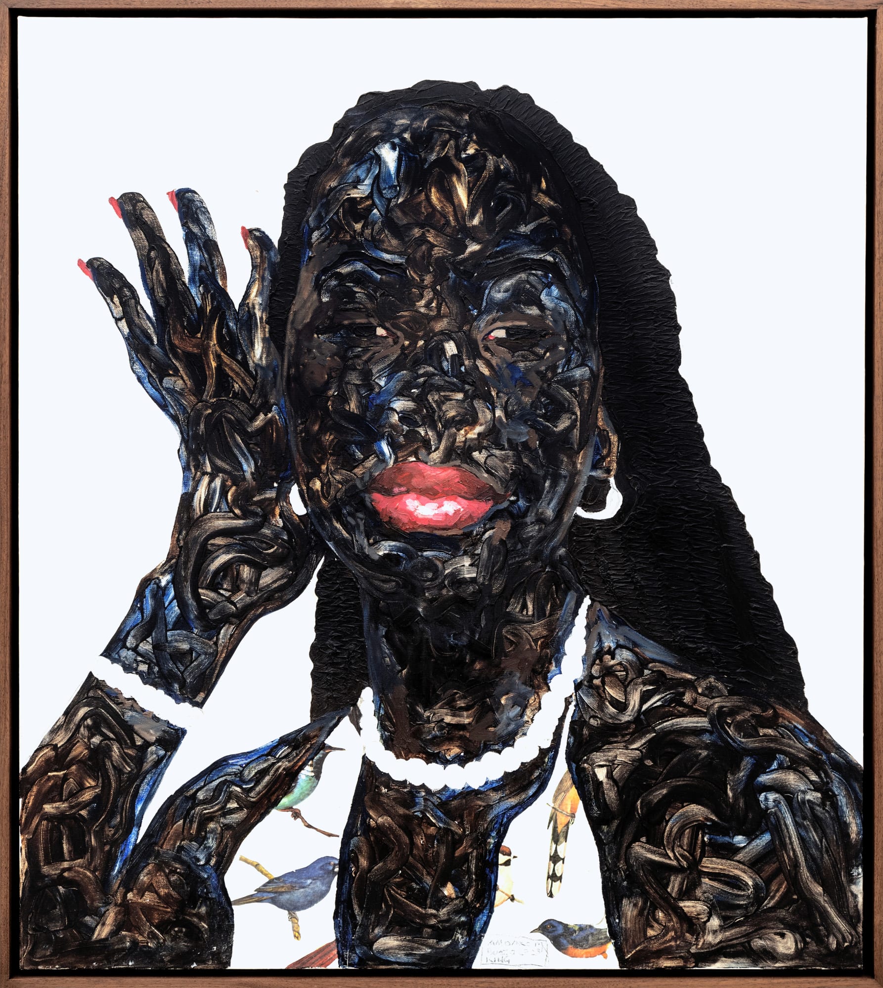 Amoako Boafo, White Pearls, 2023 | Mariane Ibrahim Gallery