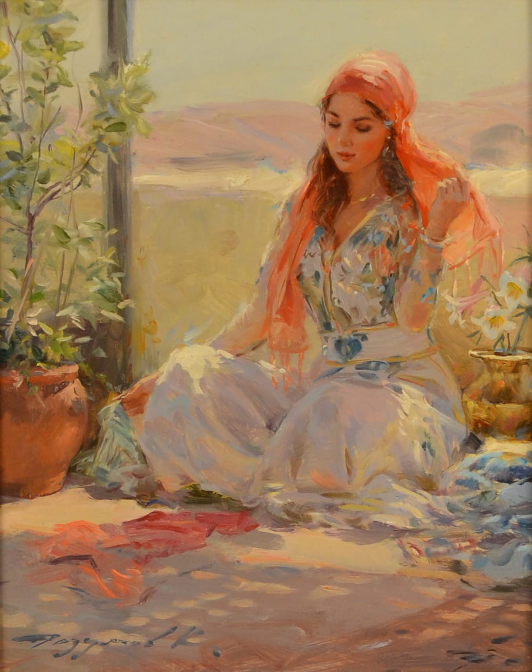Konstantin Razúmov, On a Terrace, Fez, Morocco | McEwan Gallery