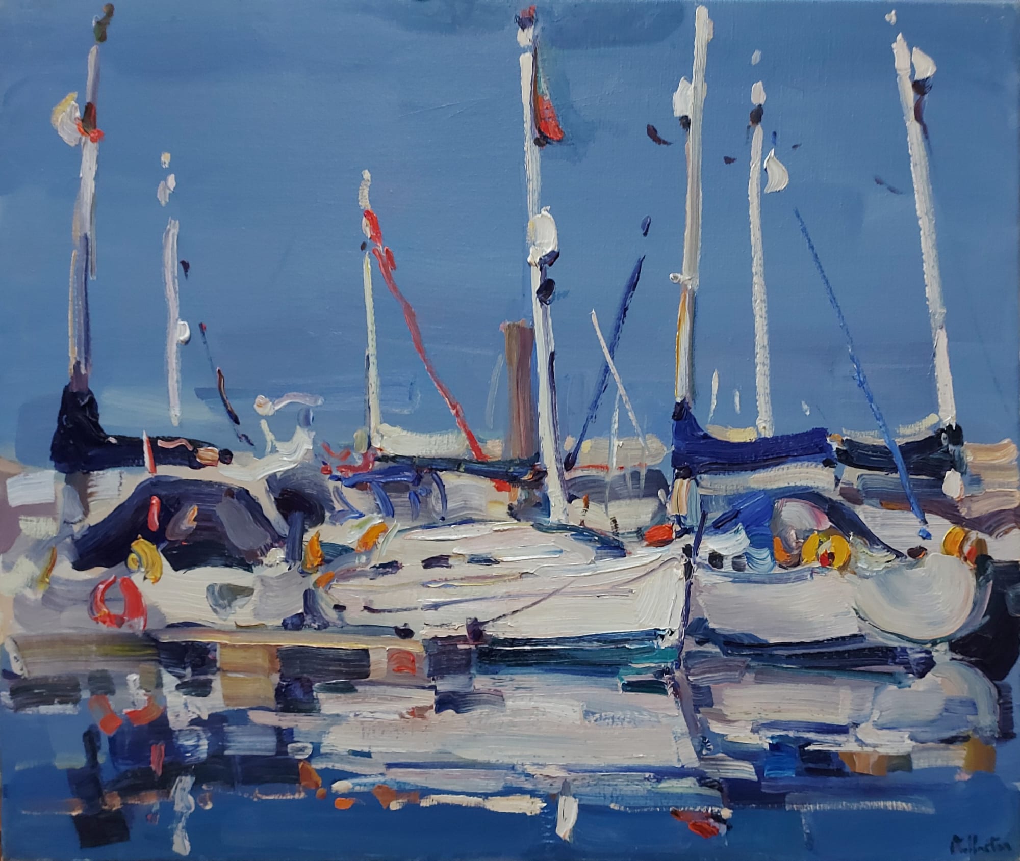 James Fullarton, Summer at Troon Marina | McEwan Gallery