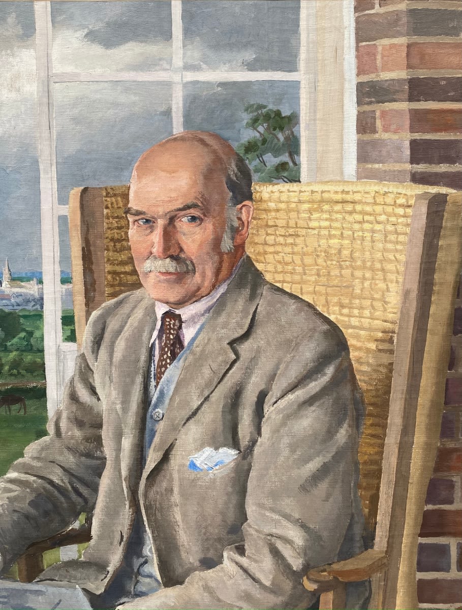 Stephen Bone, Muirhead Bone Sketching with a distant view of Oxford ...