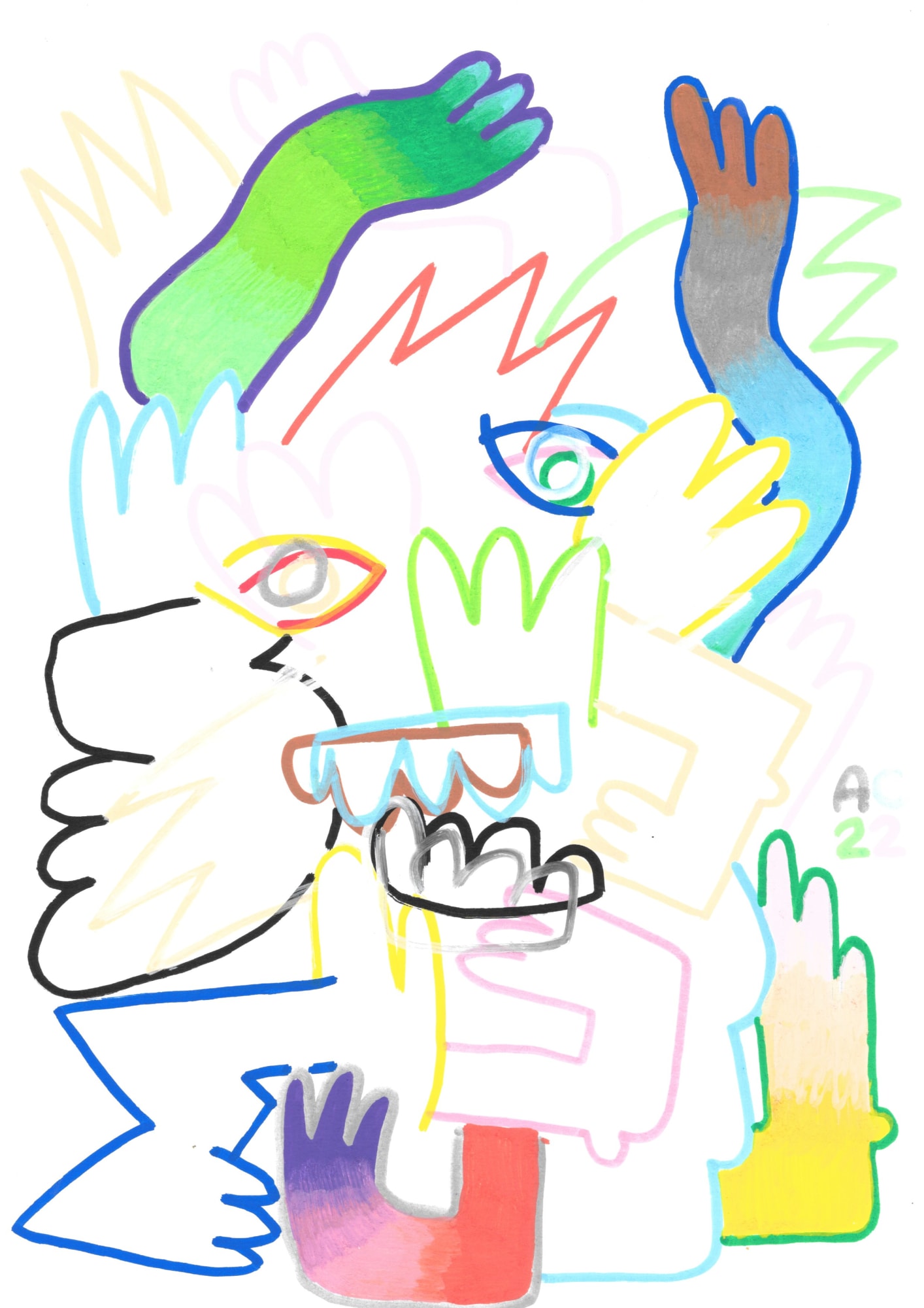 Andrei Costache, Drawing 27, 2022 | Mobius Gallery