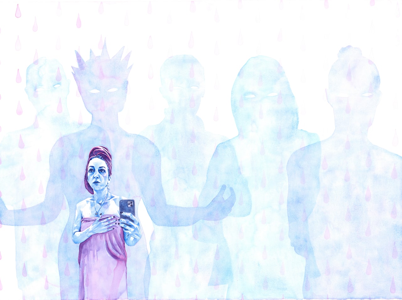 Alexandra Jabre, Bathroom Selfie (never alone), 2024 | Ruth Borchard ...
