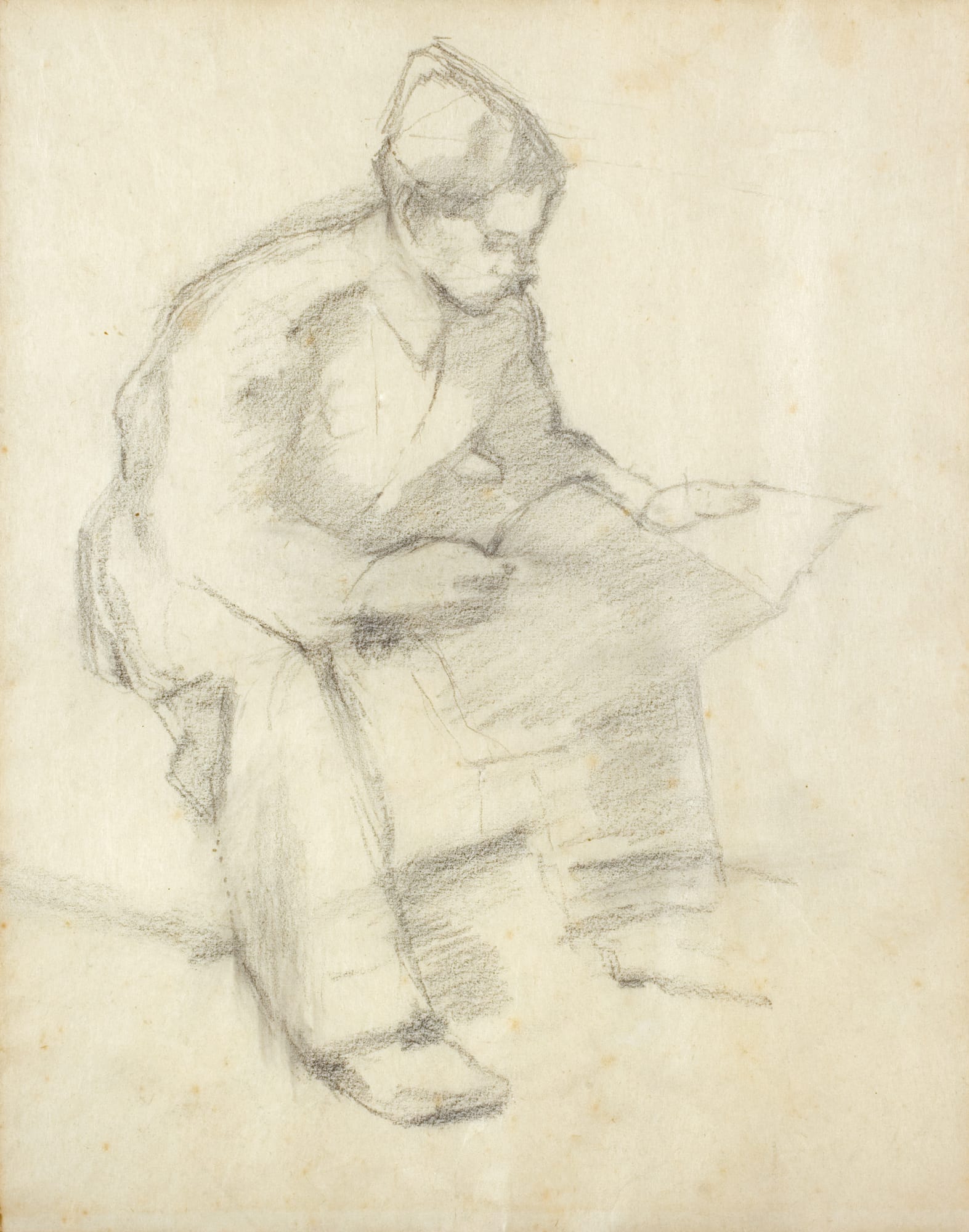 William Coldstream, Study of Soldier Reading , 1940 | Piano Nobile
