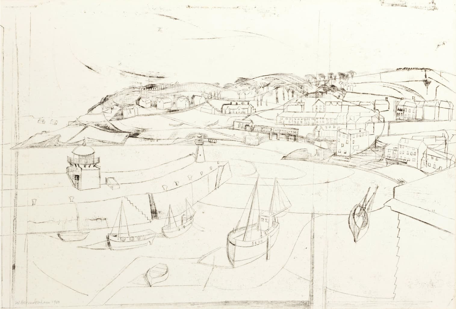 Wilhelmina Barns-Graham CBE, St Ives from The Gap, 1950 | Porthminster ...