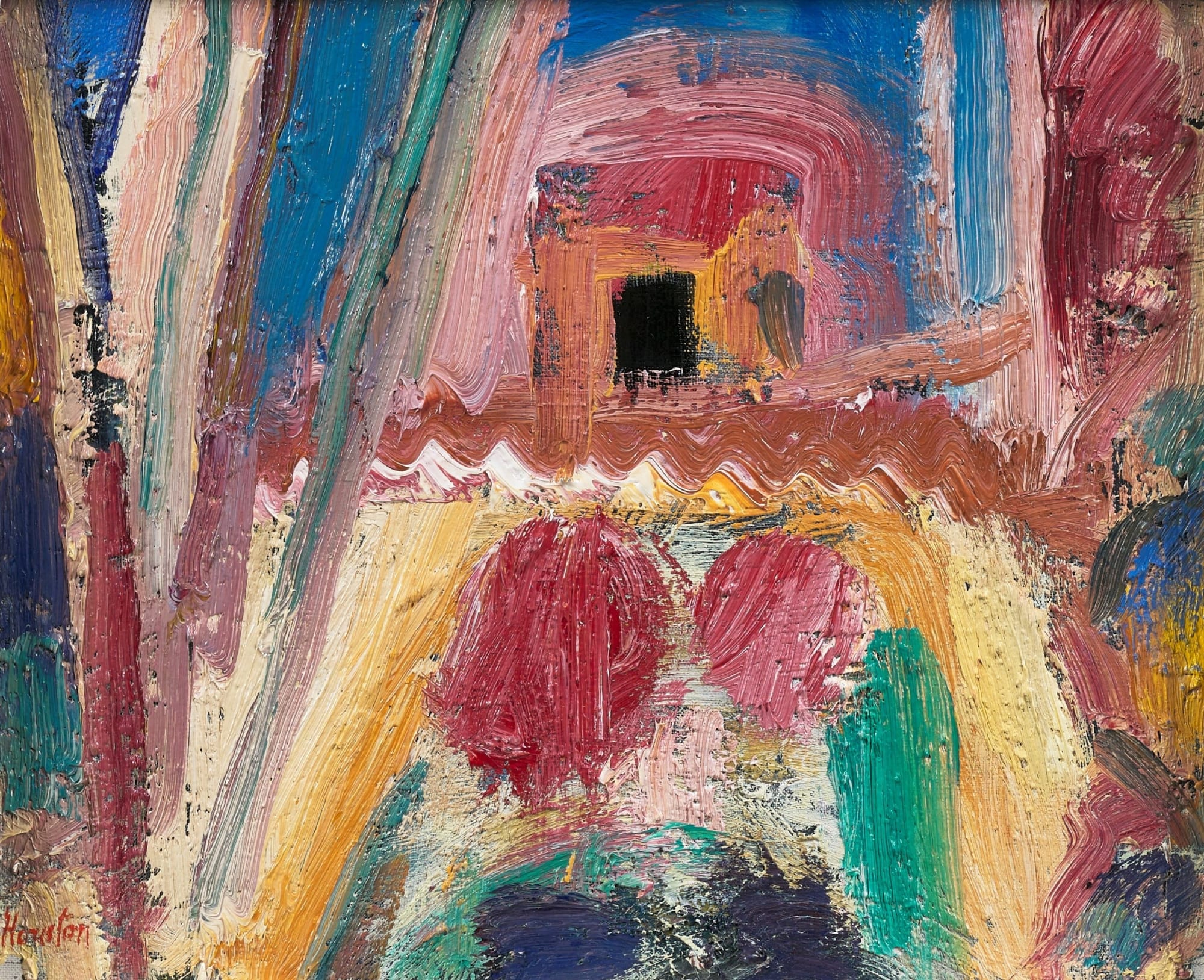 John Houston RSA, Garden with Dark Window, 2001 | Royal Scottish Academy