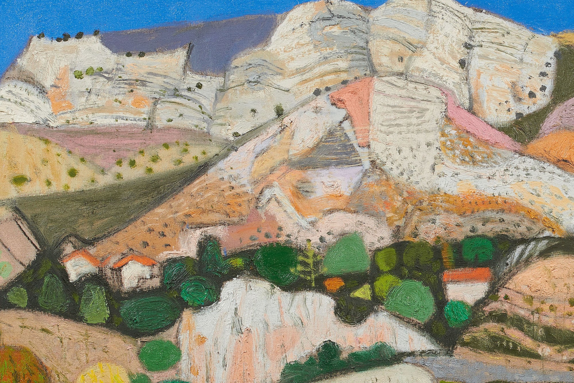 Leon Morrocco RSA, Escarpment and Hill behind Gourdon, Alpes-Maritimes ...