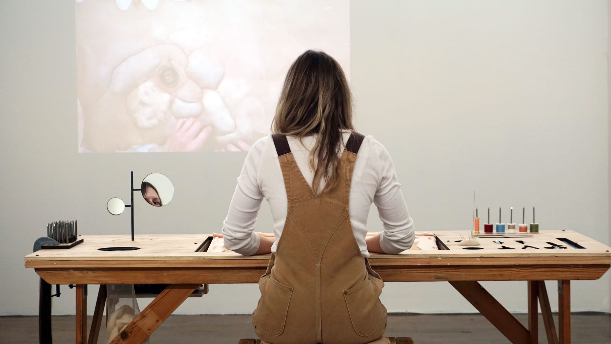 Louise Black, Working table: Internal dialogue and thestitching of a layering (performative ...