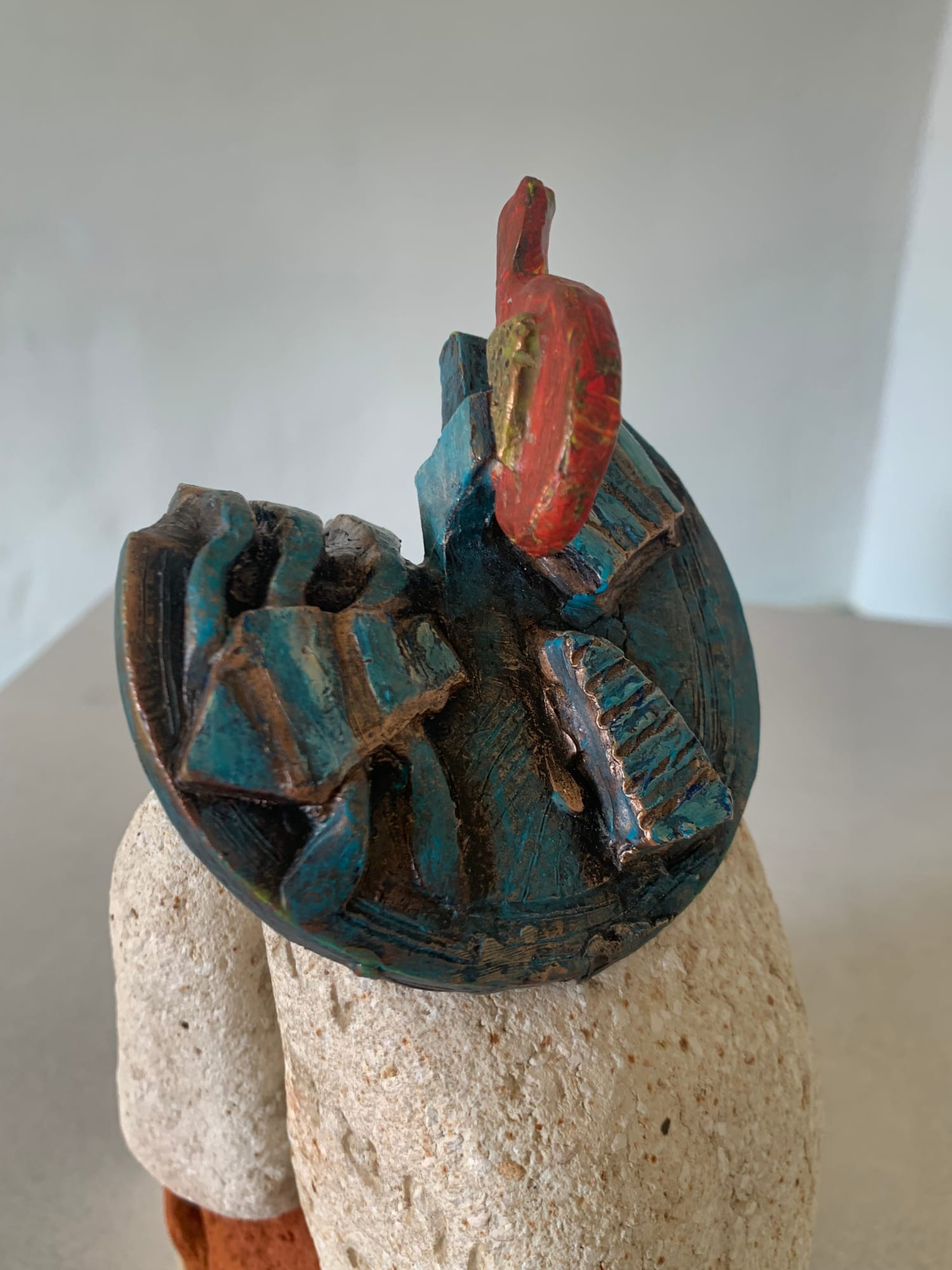 Fiona Dean RSA, Fragment 3: foldout sea with sandbanks-inlets-red cloud ...