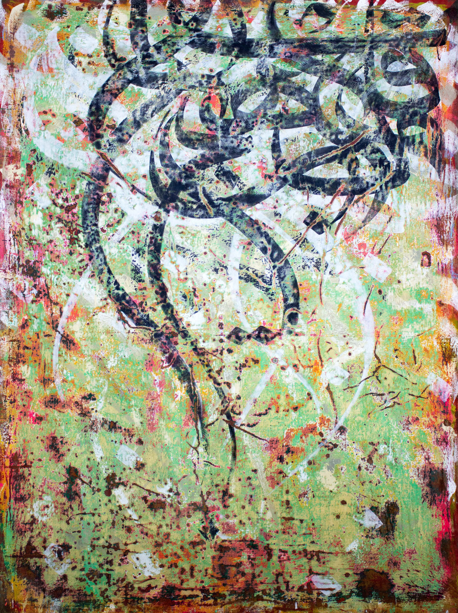 Ibrahim Khatab, Abstract Calligraphy, 2022 | Safarkhan Art Gallery